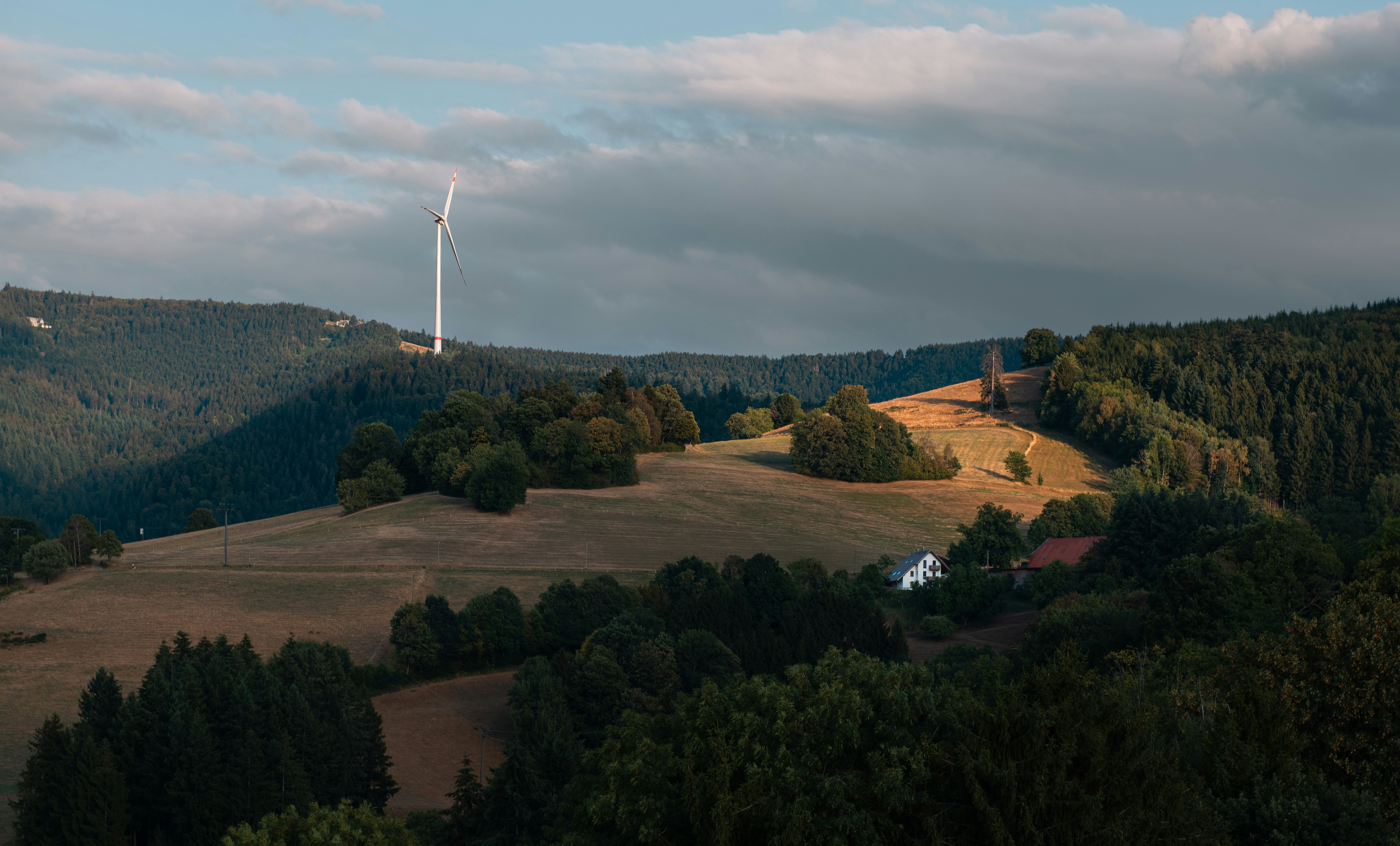 Windmill Watch: A Quiet Hilltop Scene with a Lone Turbine