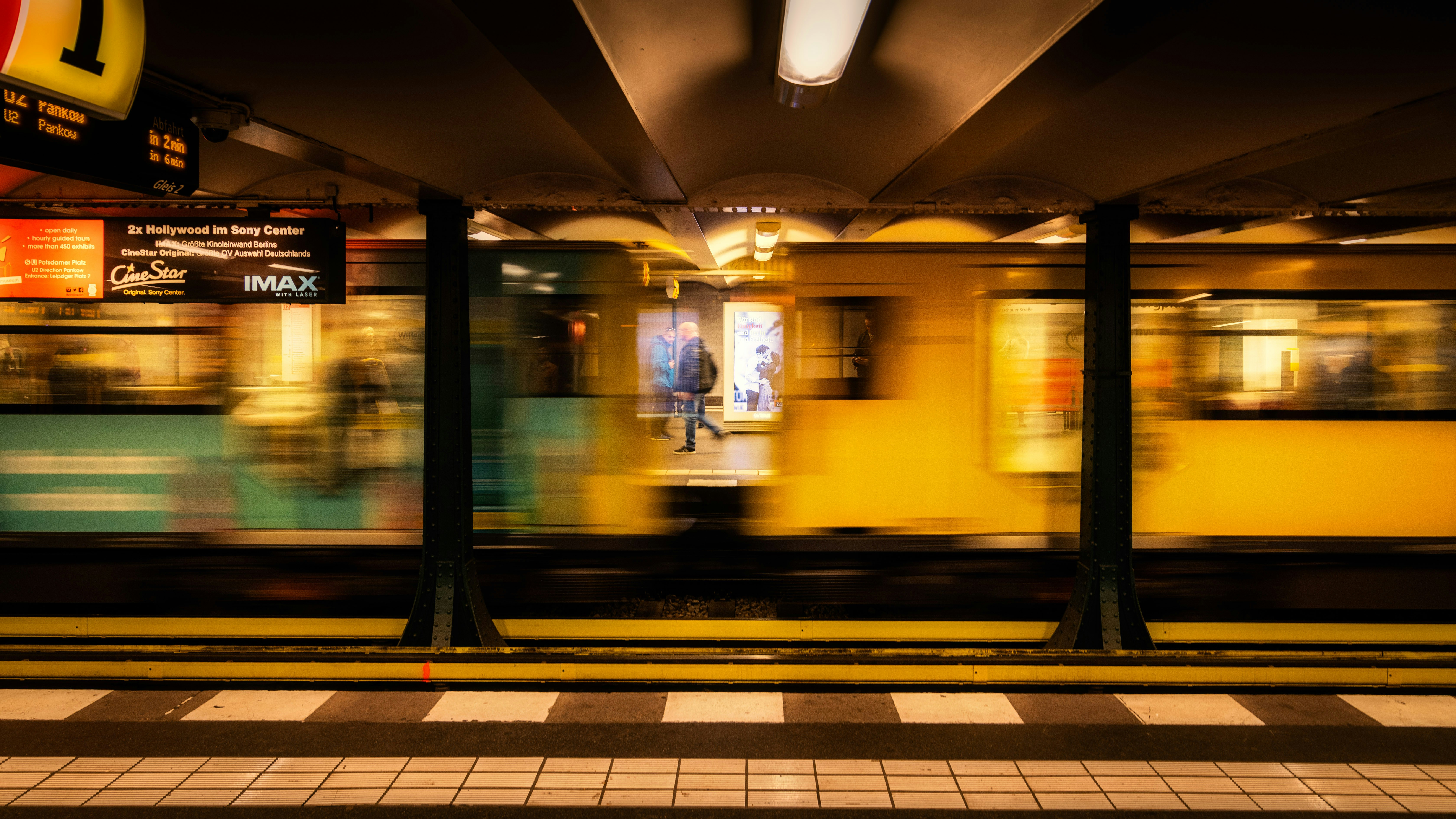 Motion Blur at Platform Edge: A Subway Scene in Transit