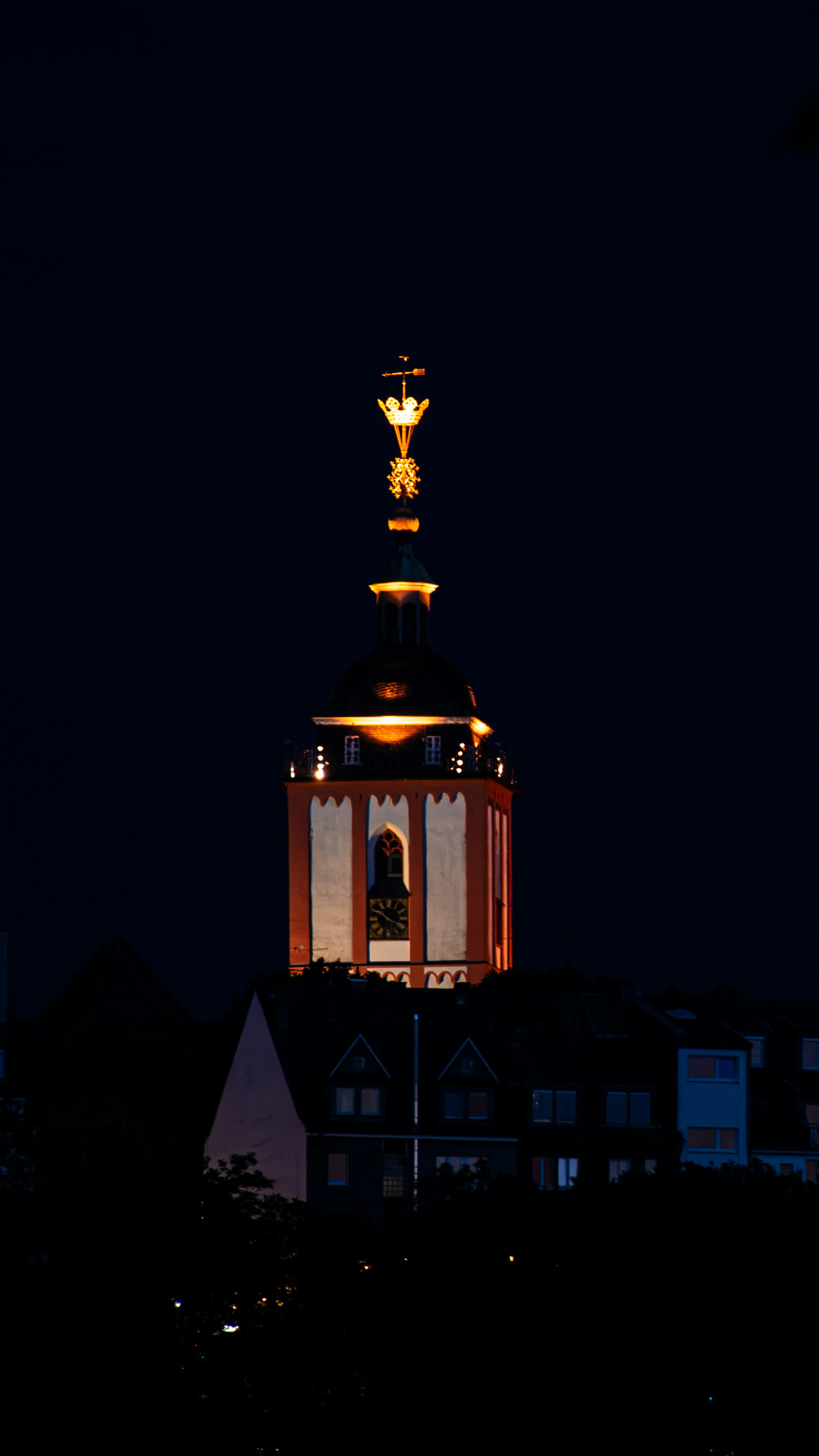 Lanterneered Spire: A Night Portrait of a Clock Tower