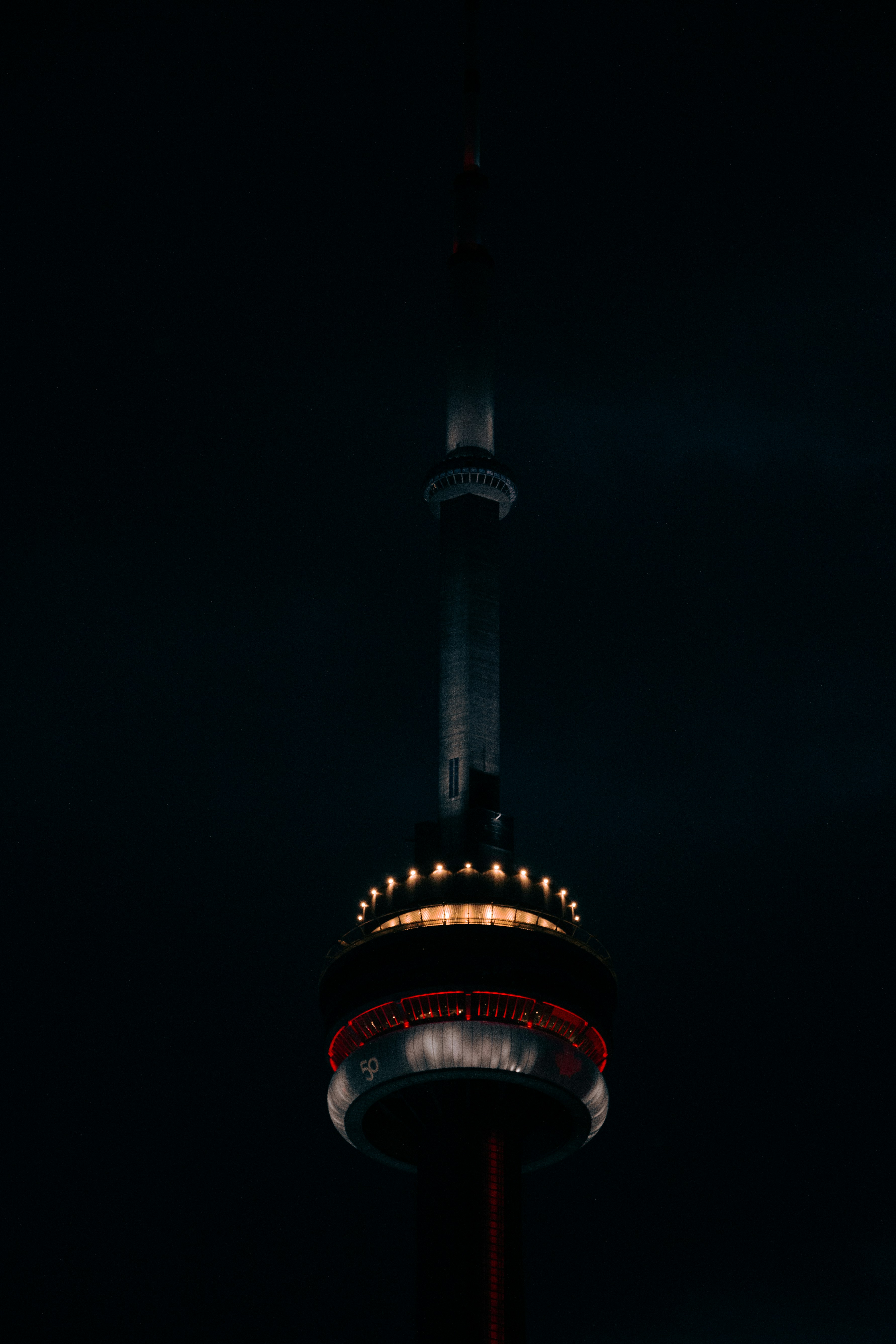 Midnight Orbit: The Tower Looms in Velvet Sky