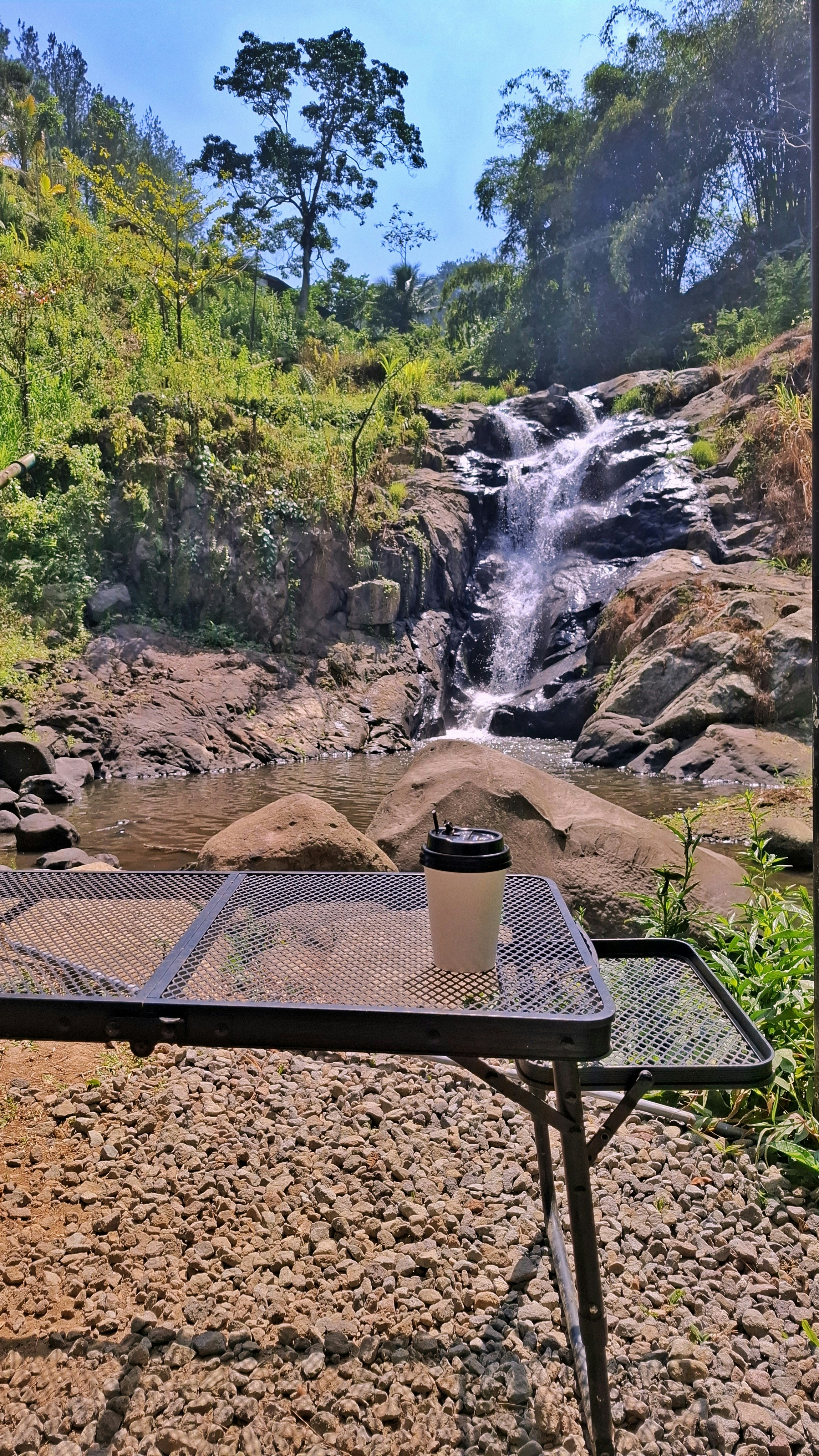 Cafe by the Cascade: Quiet Pause at a River Falls