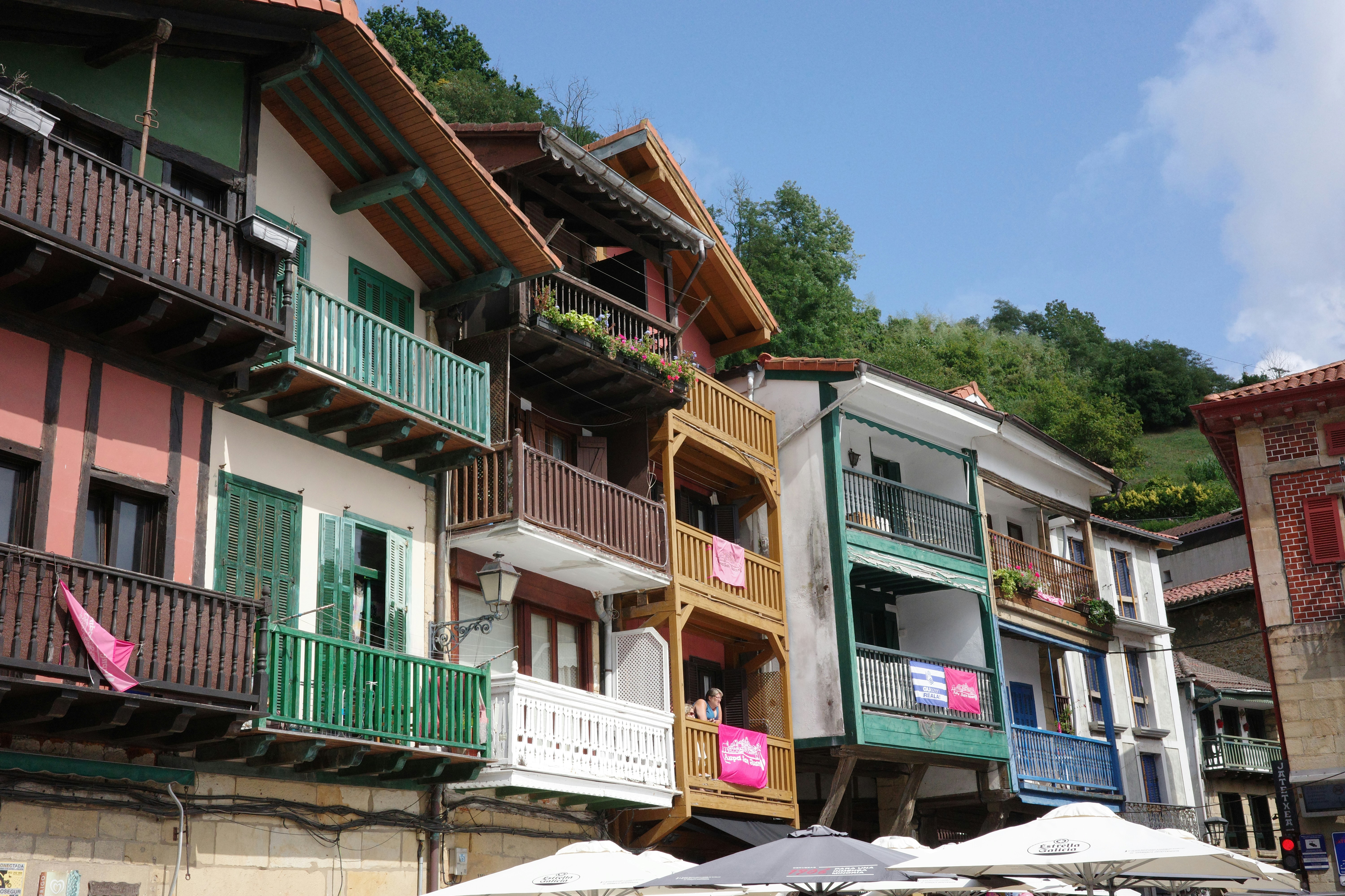 Colorful Balconies Align the Riverbank