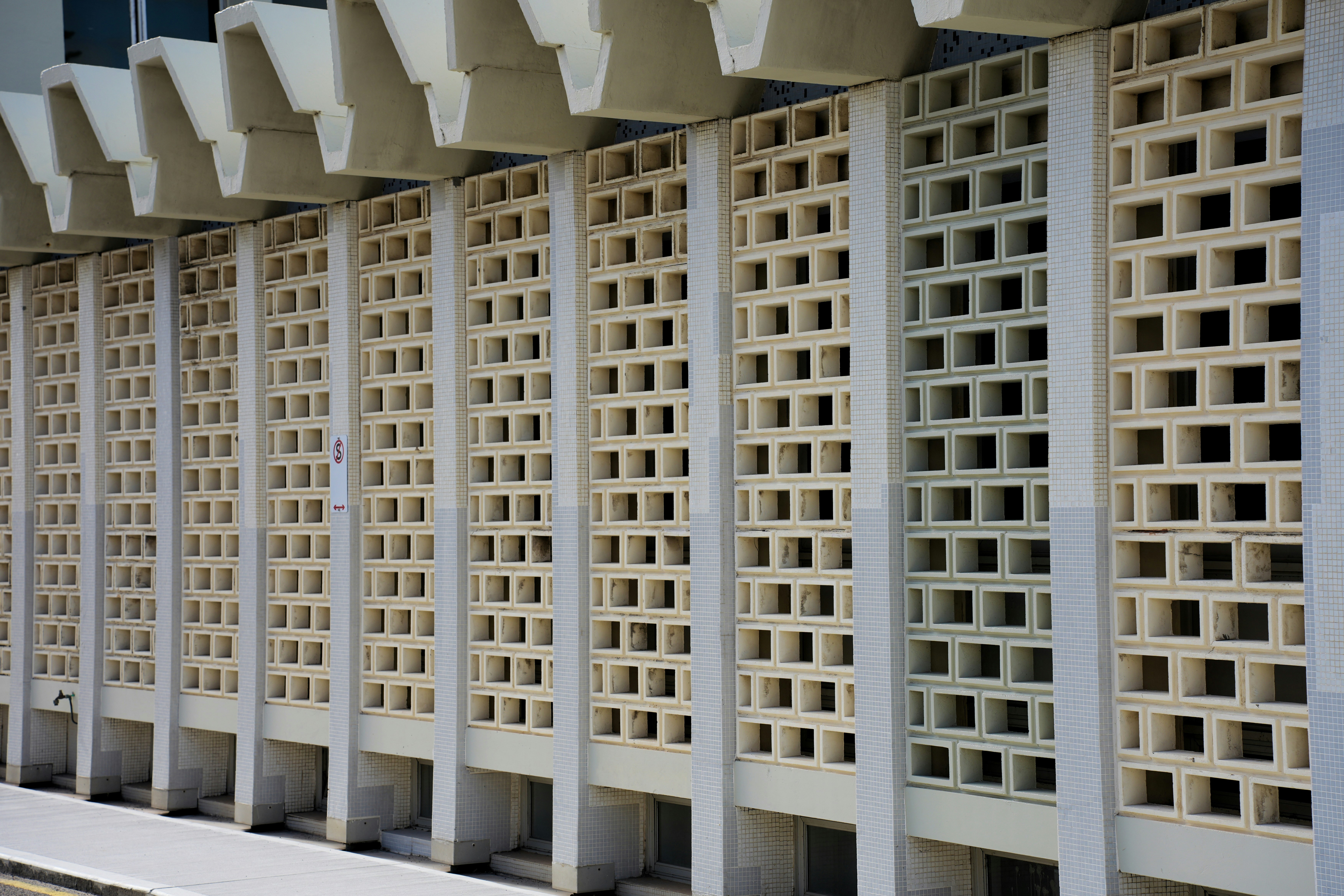 Concrete Vent Gallery: Repeating Grids of Light and Shadow