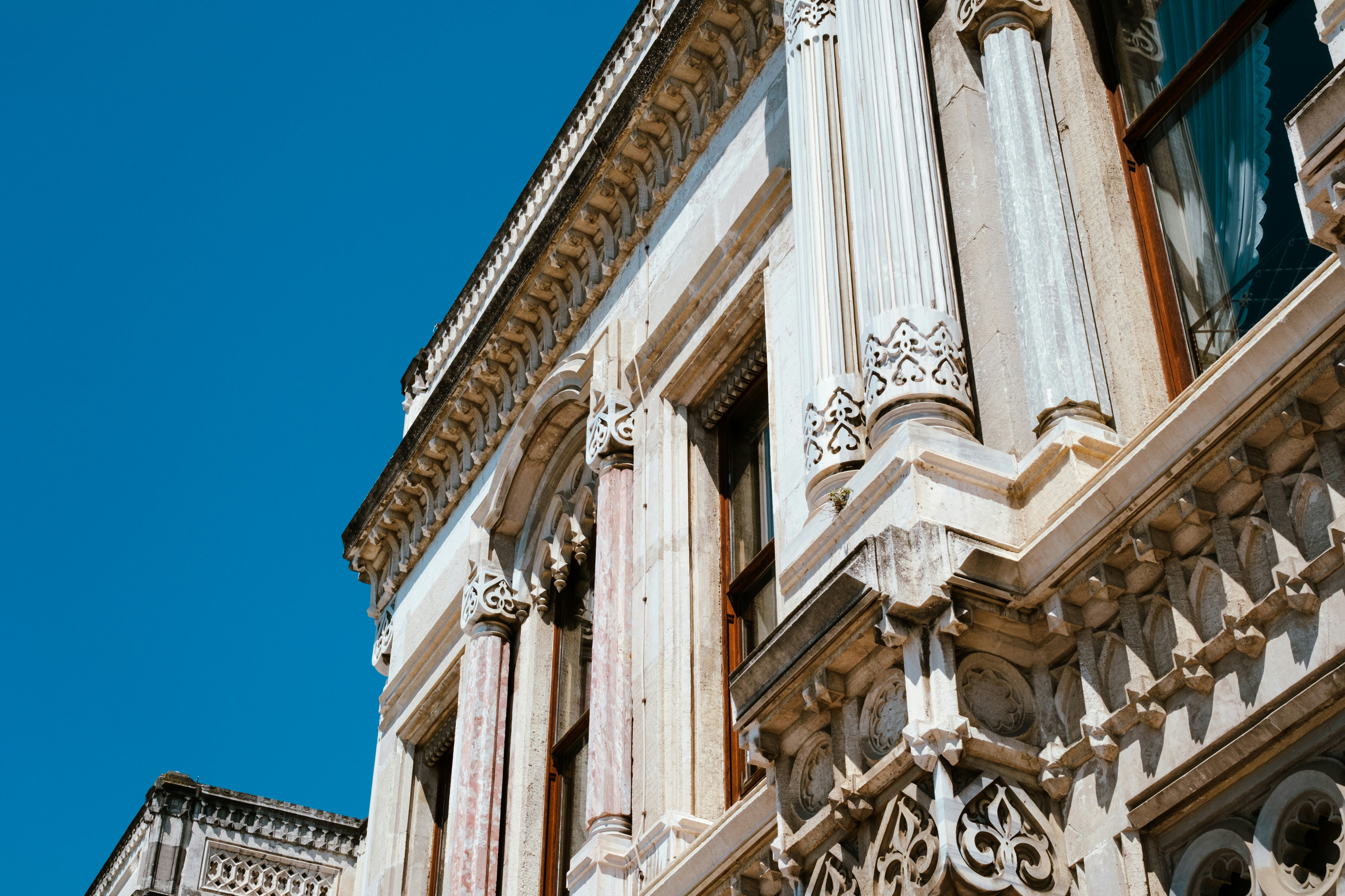 Ornamental Facade in Bold Sunlight