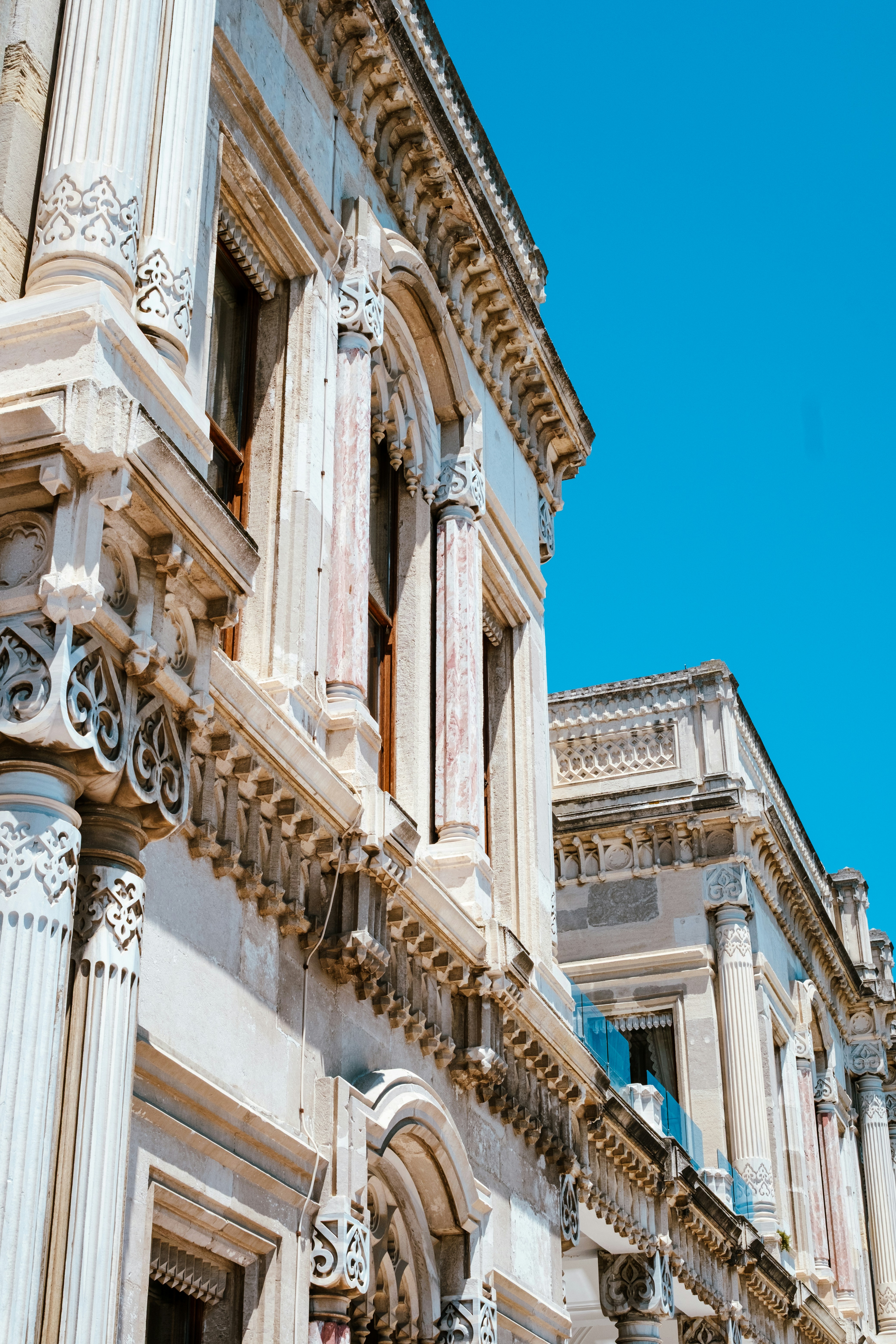 Ornate Facade in Blue Sky