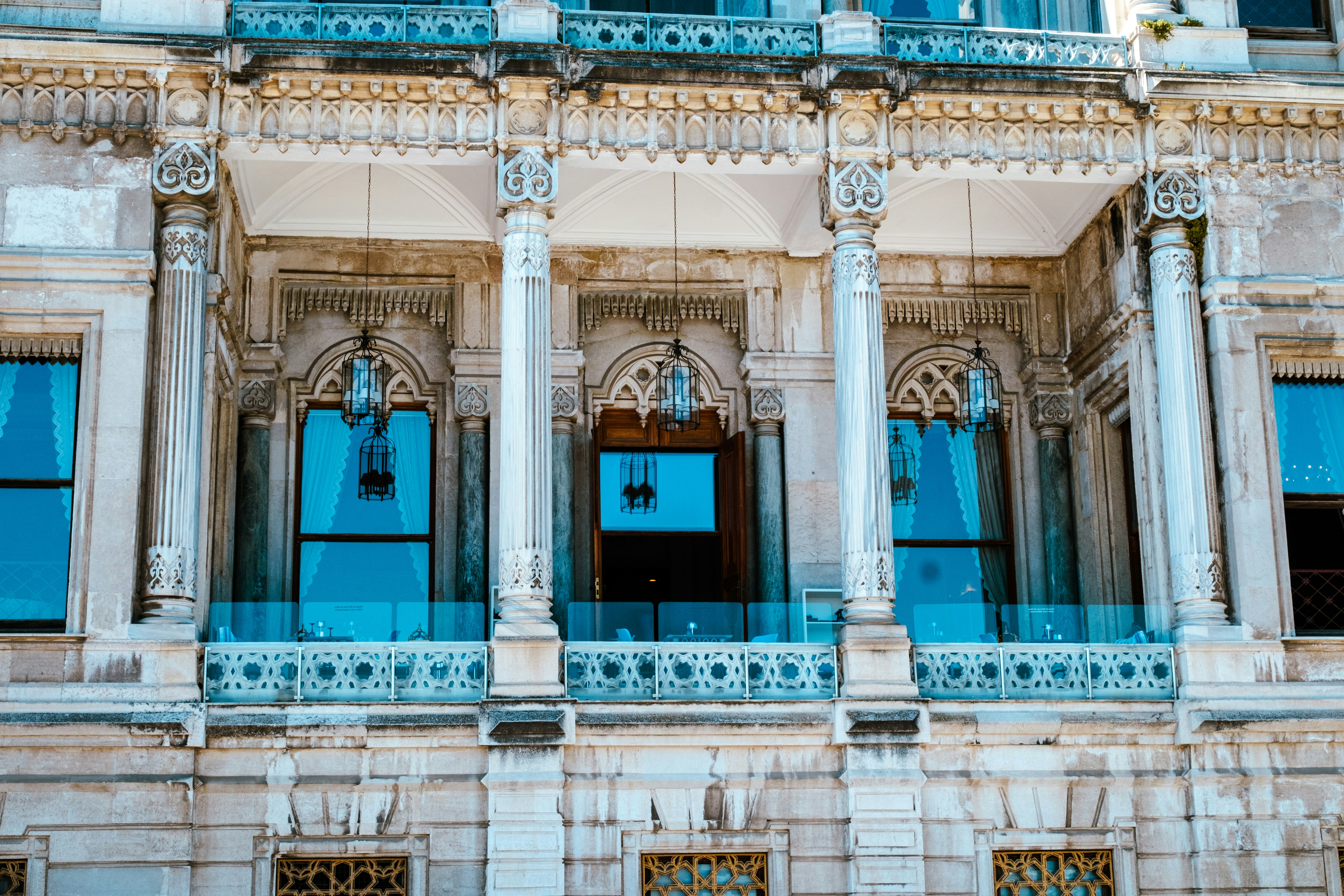 Ornate Facade: A Symmetry of Stone and Sky
