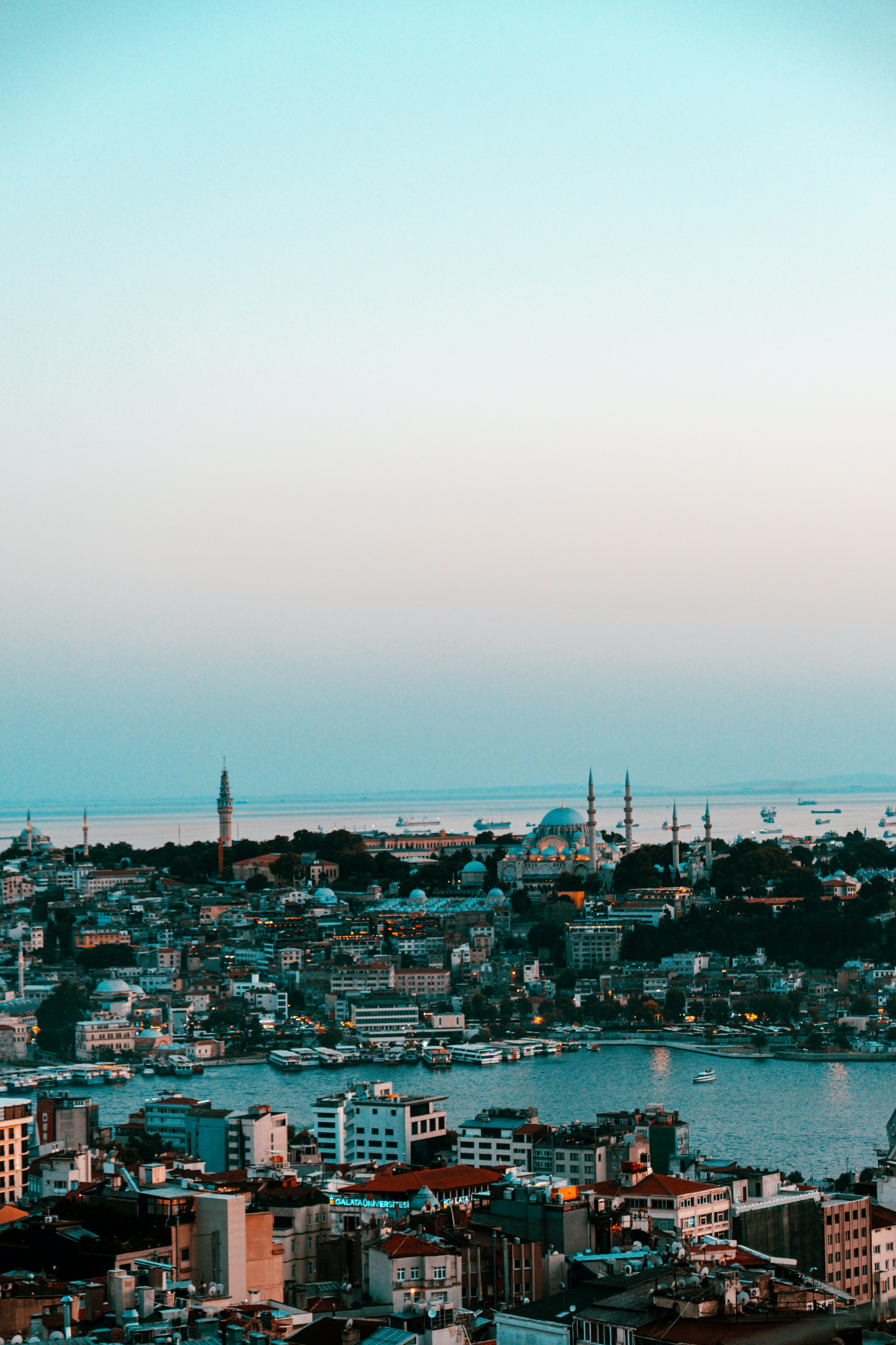 City by the Sea at Dusk