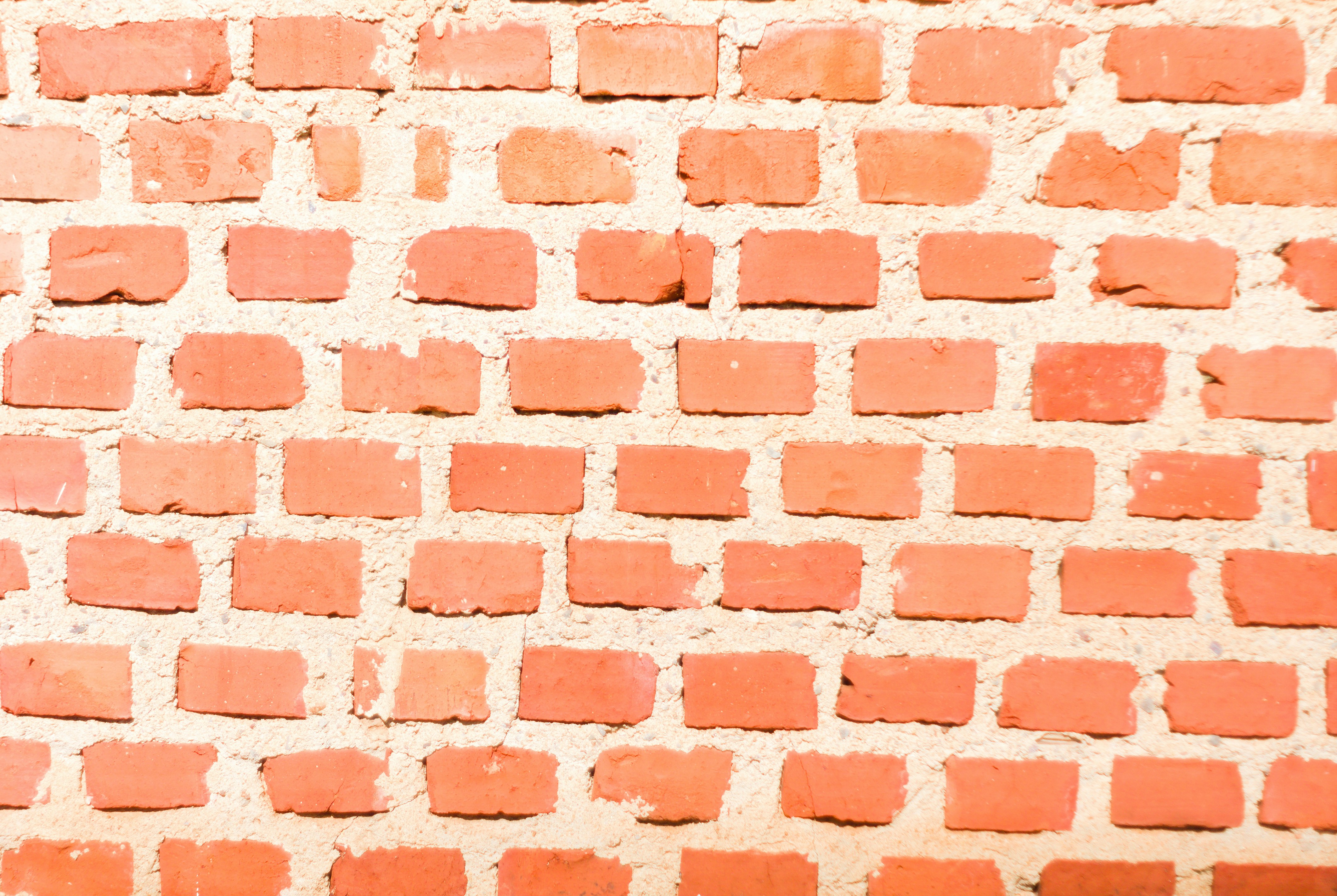 Brick Layered Rhythm: A Close-Up of Repeating Terracotta Blocks