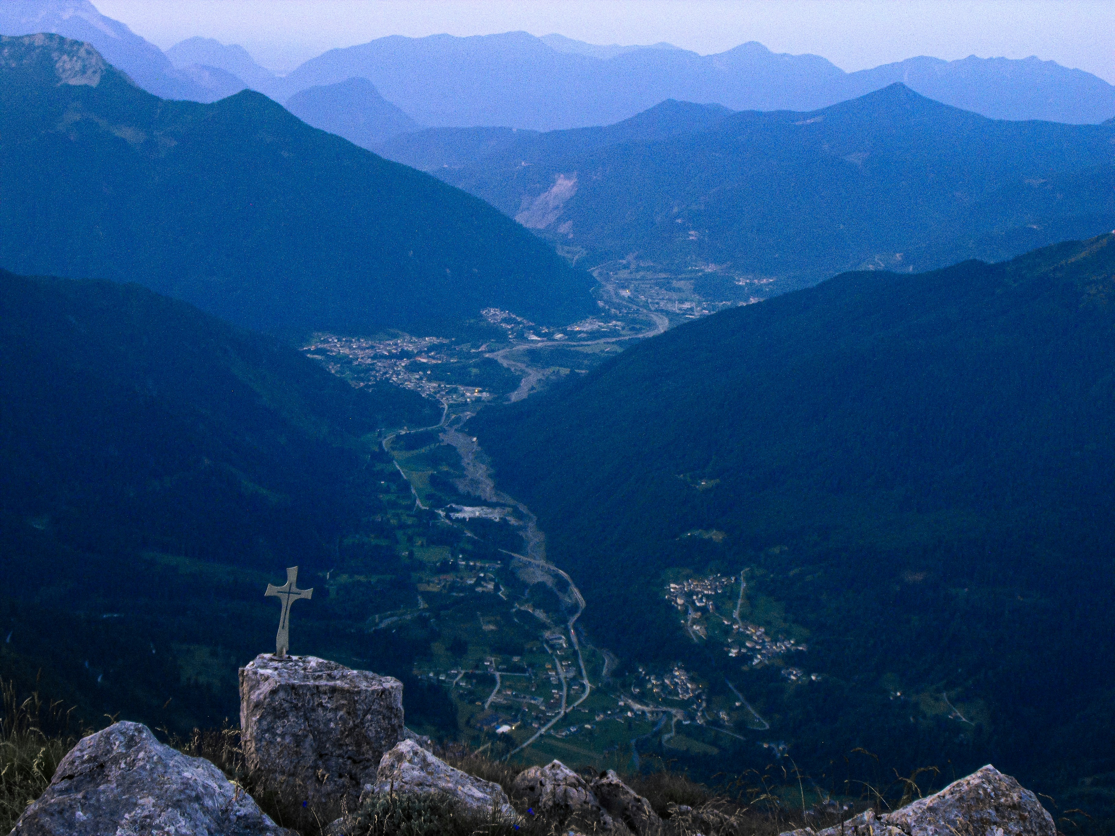 Valley Crossroads: A Mountain Village Beneath Stout Peaks