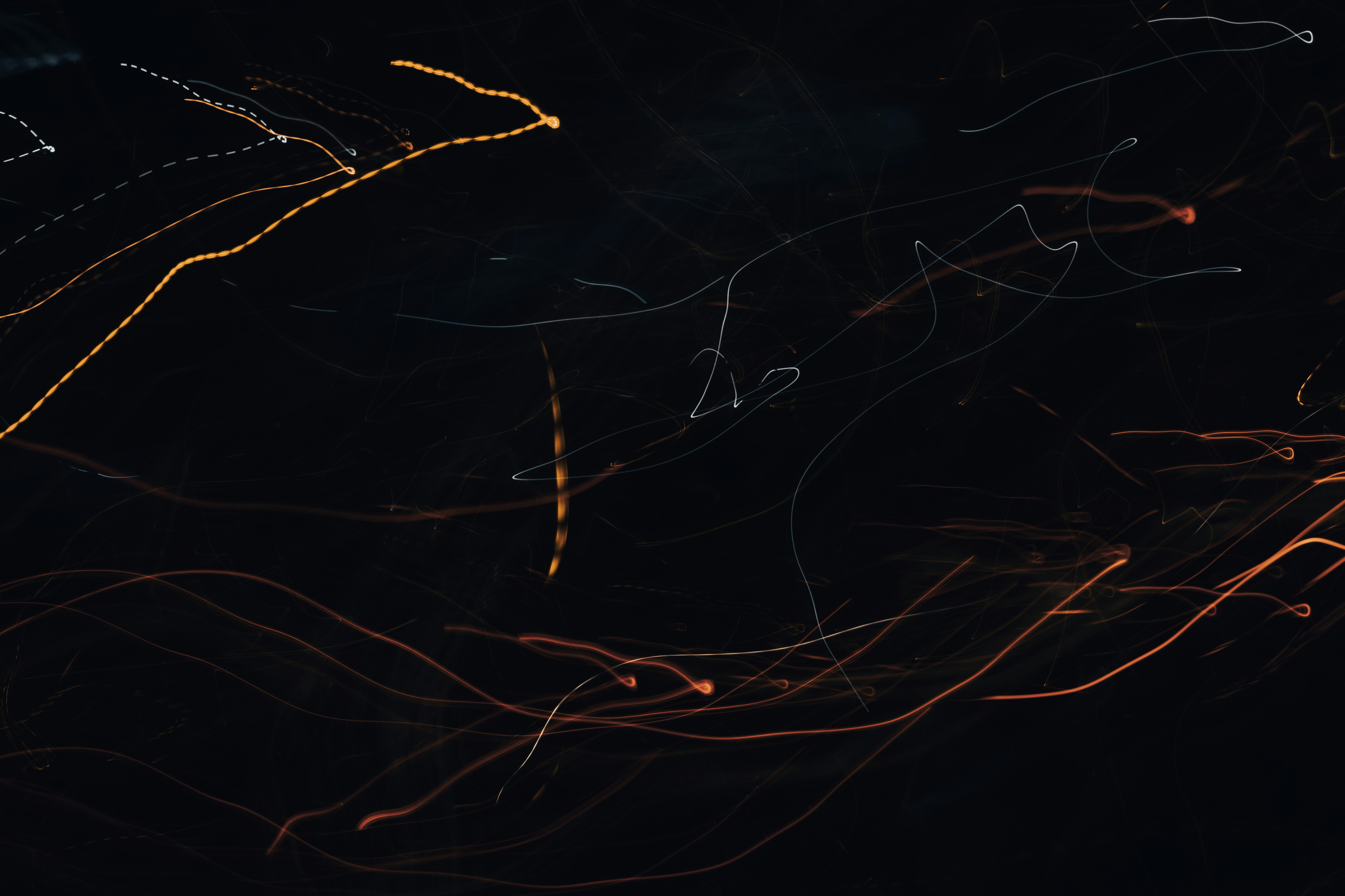 Midnight Trails: Neon Whispers in a Dark Sky
