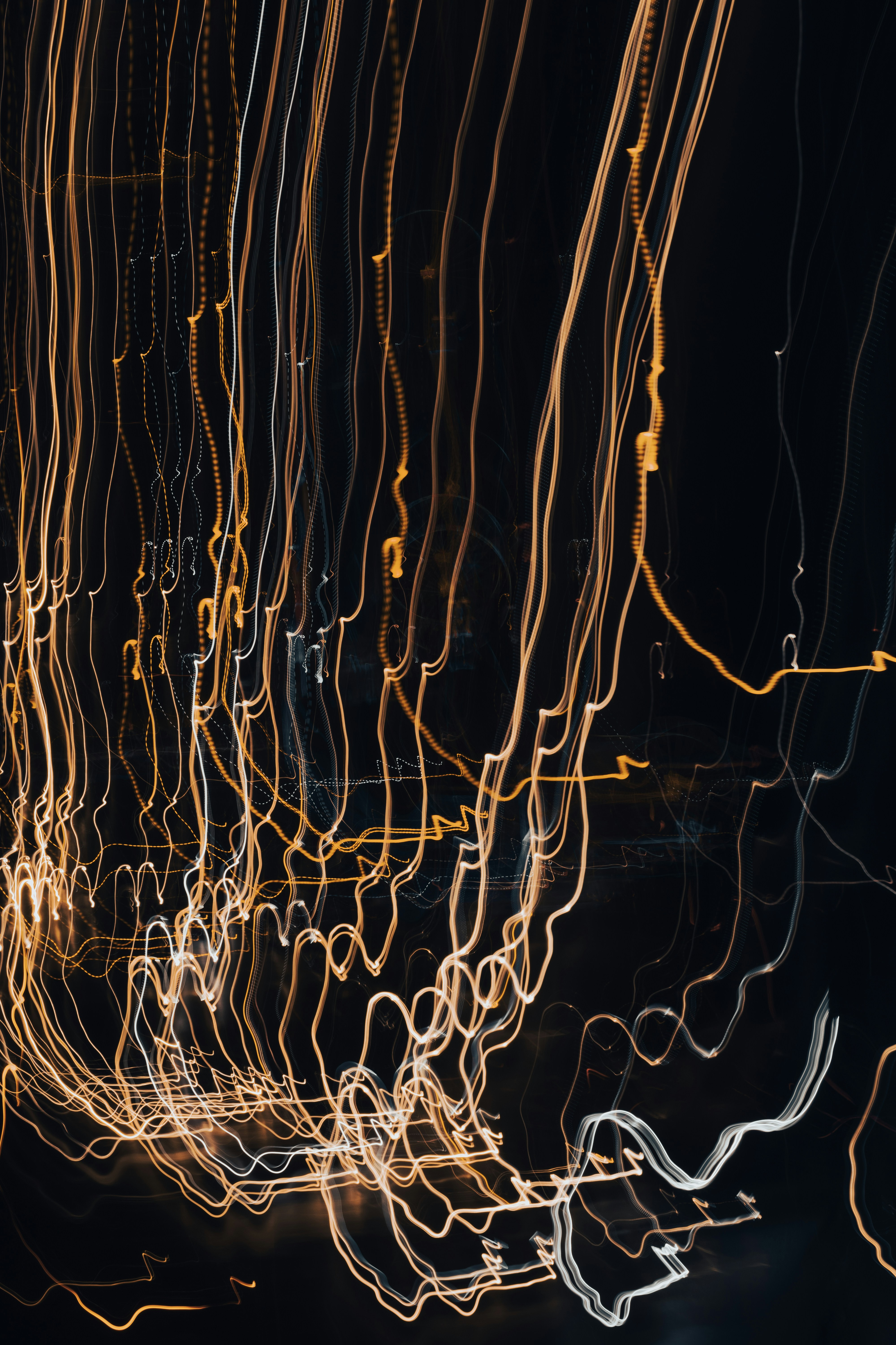 Waves of Light: Nighttime Streaks in Abstract Urban Motion