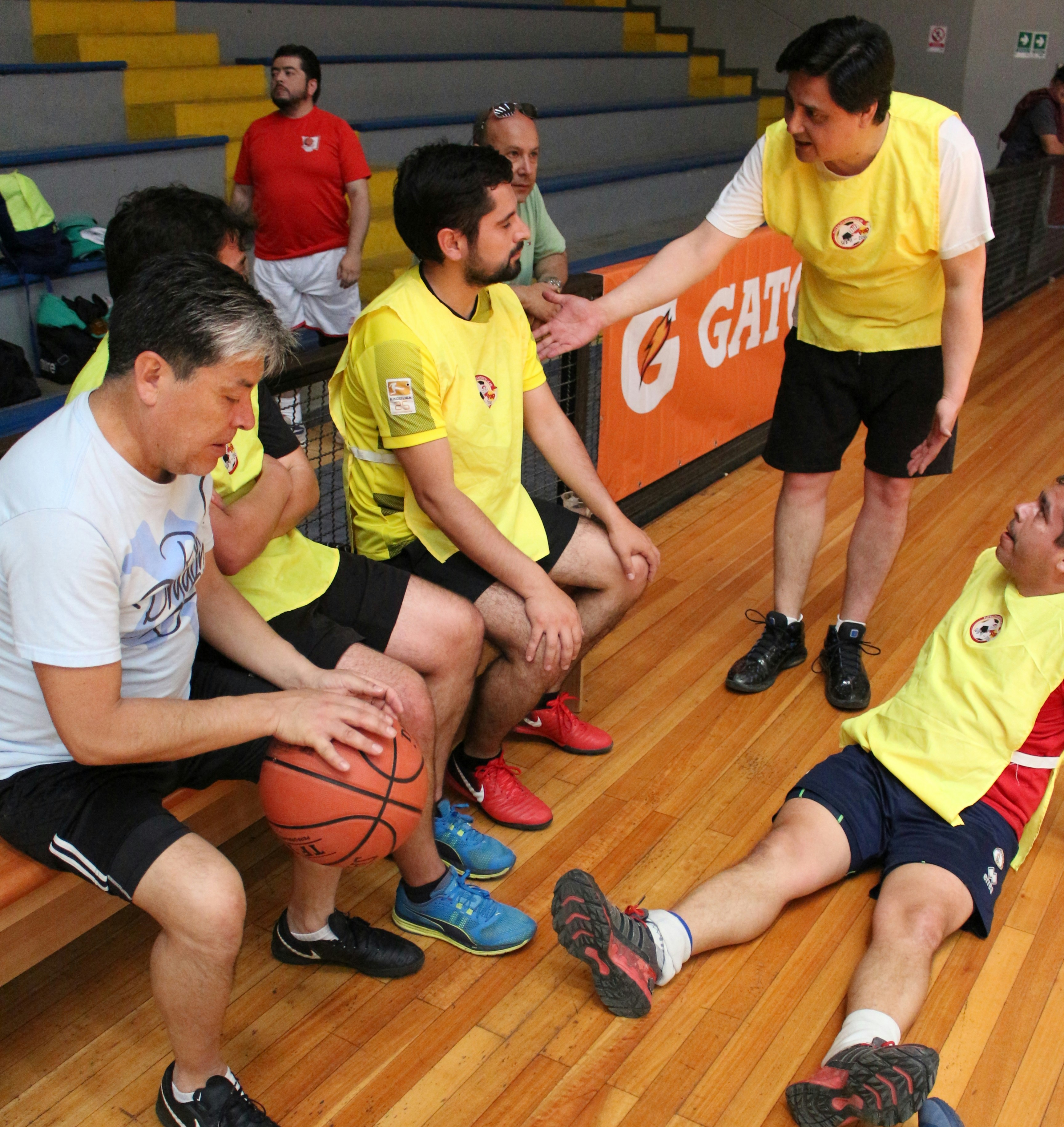 Team Huddle at the Edge: A Friendly Court Break