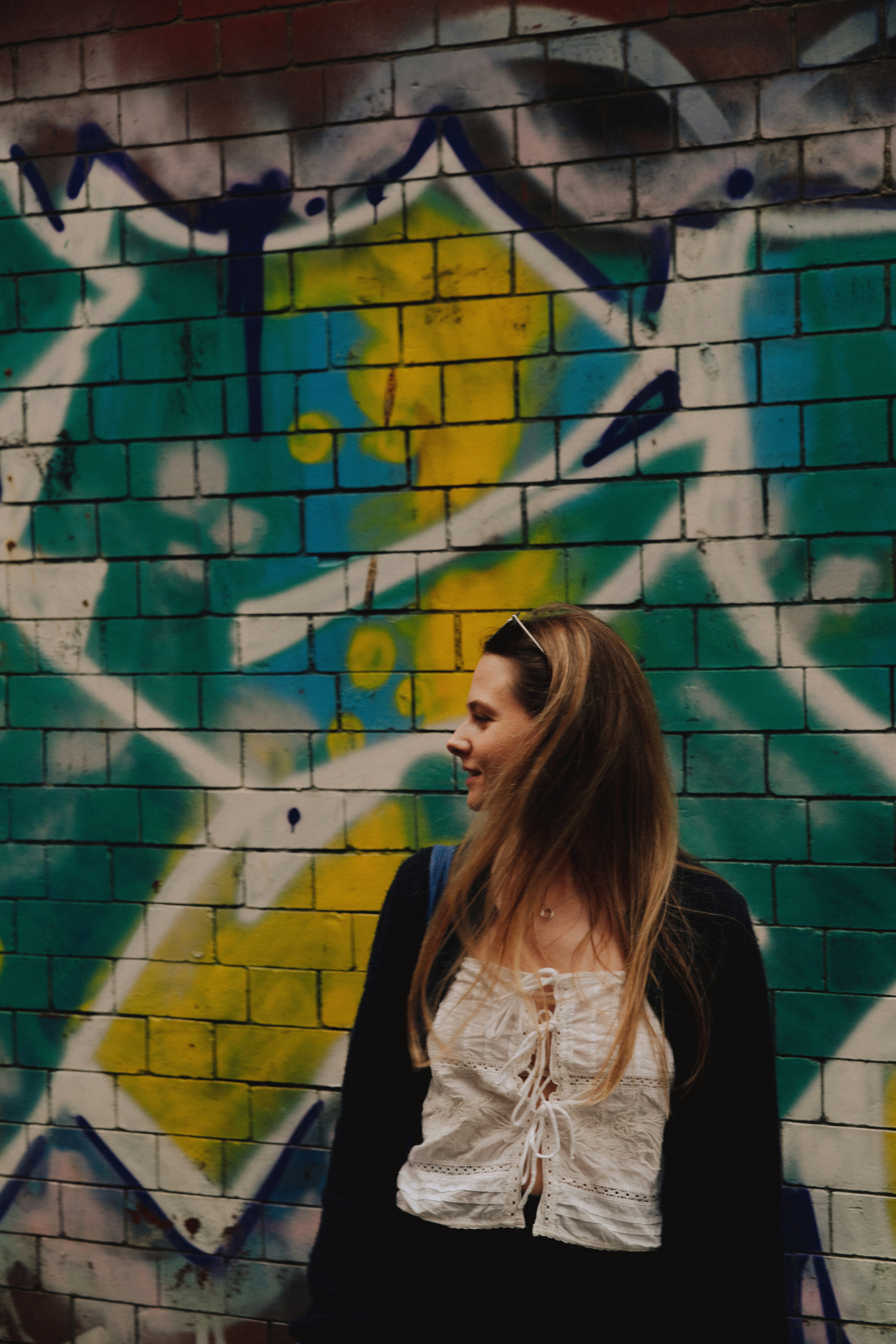 Portrait in Front of a Graffiti Mosaic