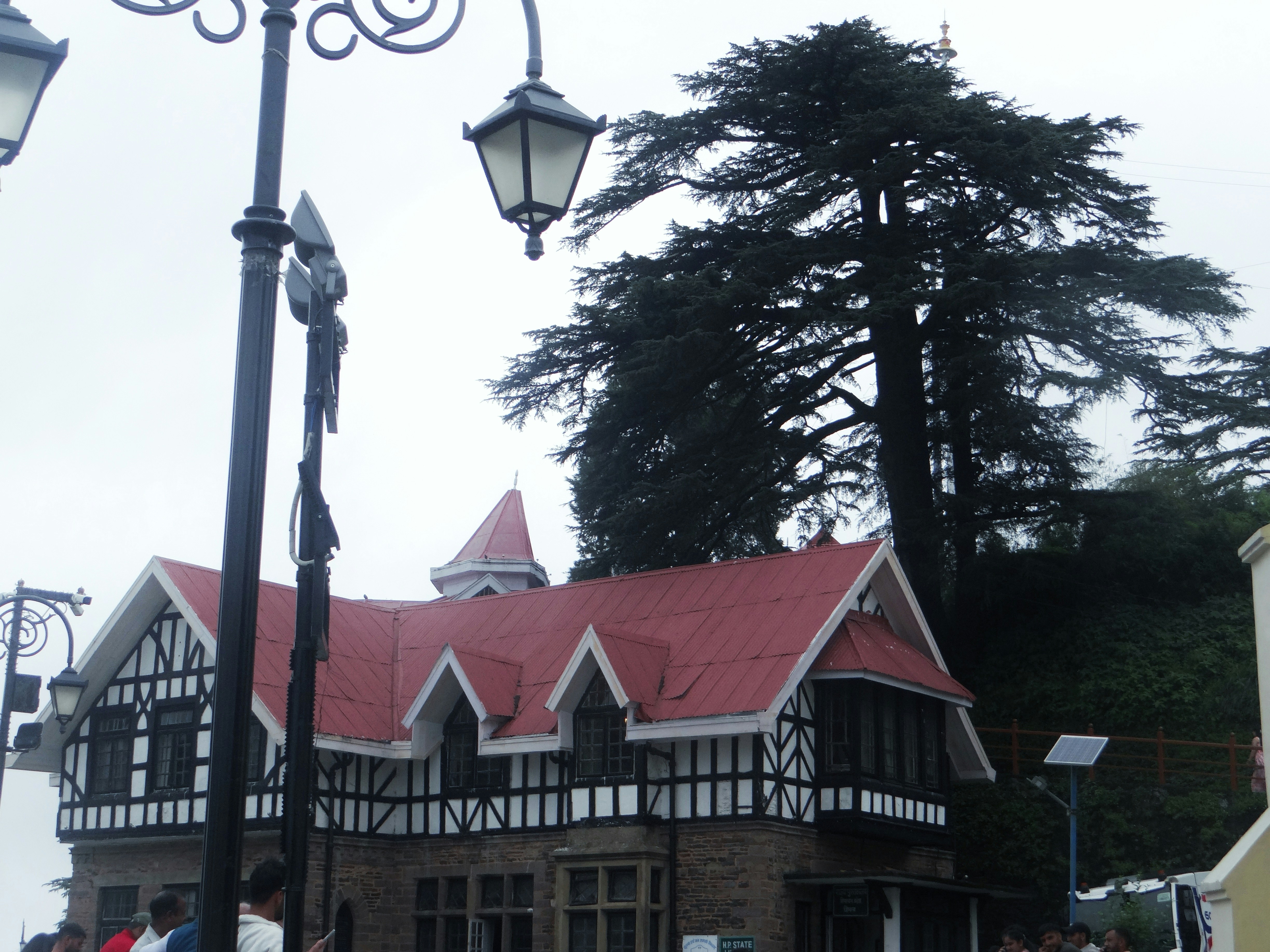 Timbered-Tale Inn under a Red Roof