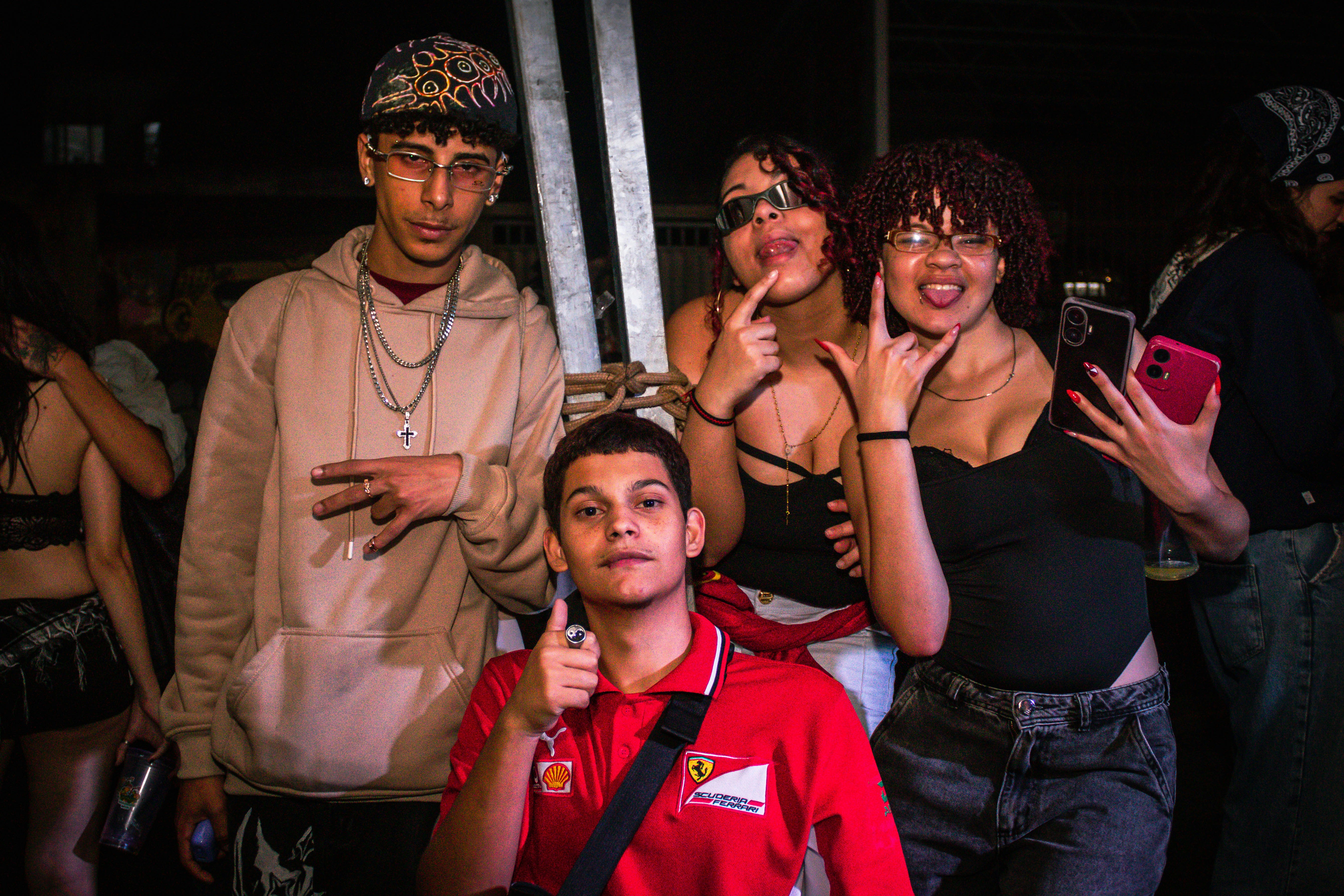 Midnight Crew: Group Portrait with Bold Attitude
