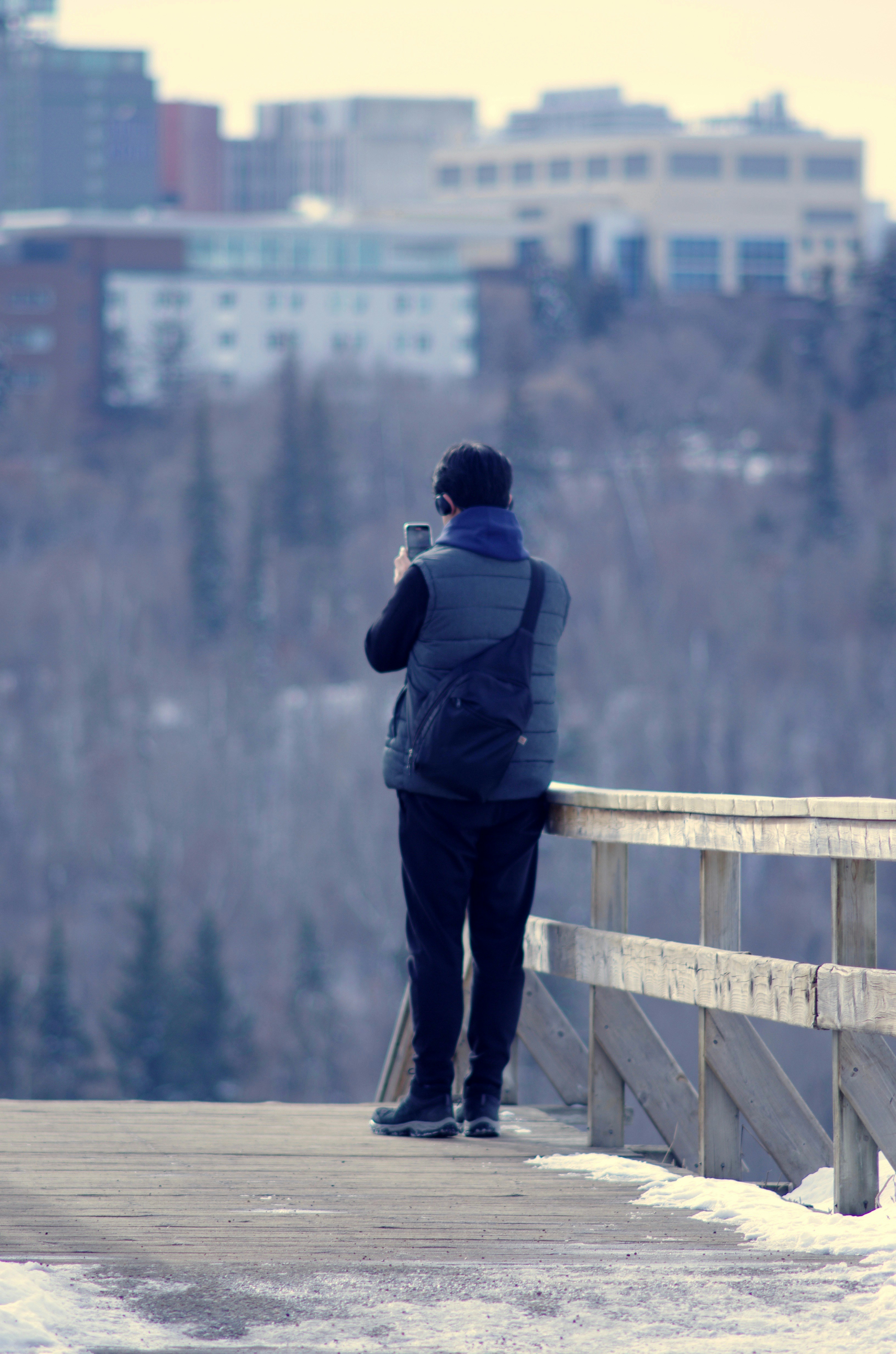 Silent Selfie at the Cold Concrete Vista