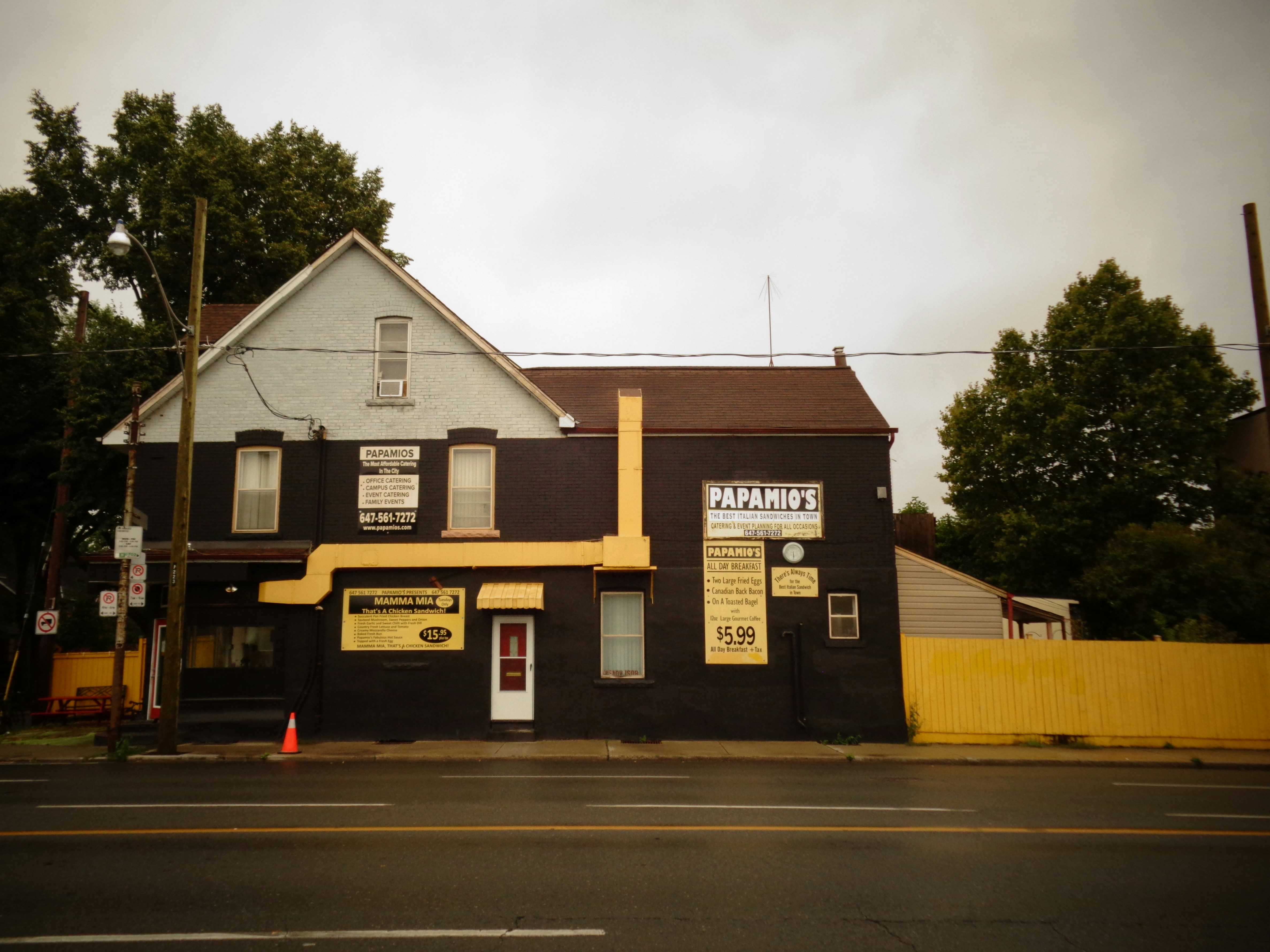 Yellow-edged Pub On a Quiet Street