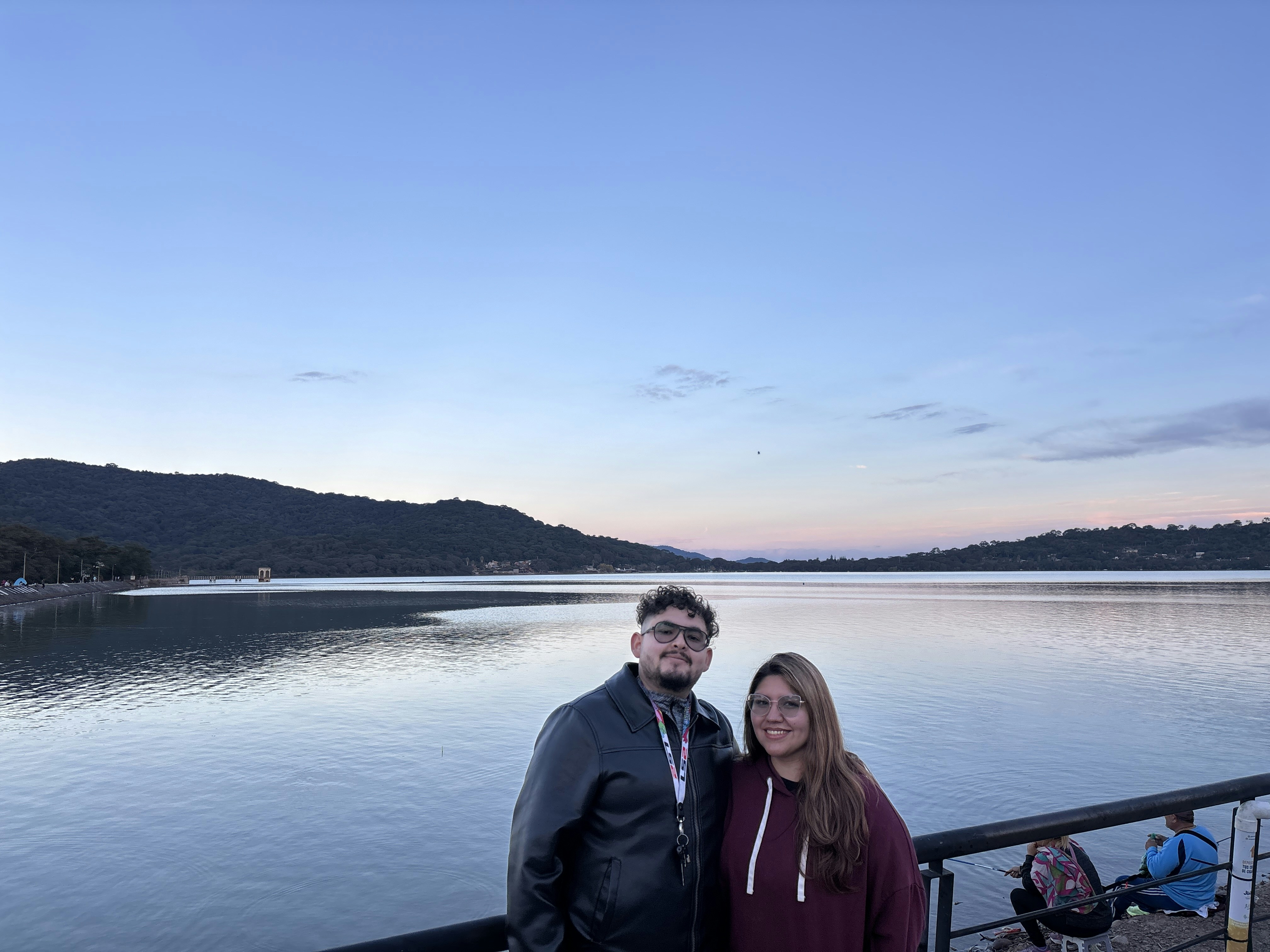 Dusk by the Dock: Two in the Lakefront Blue Hour