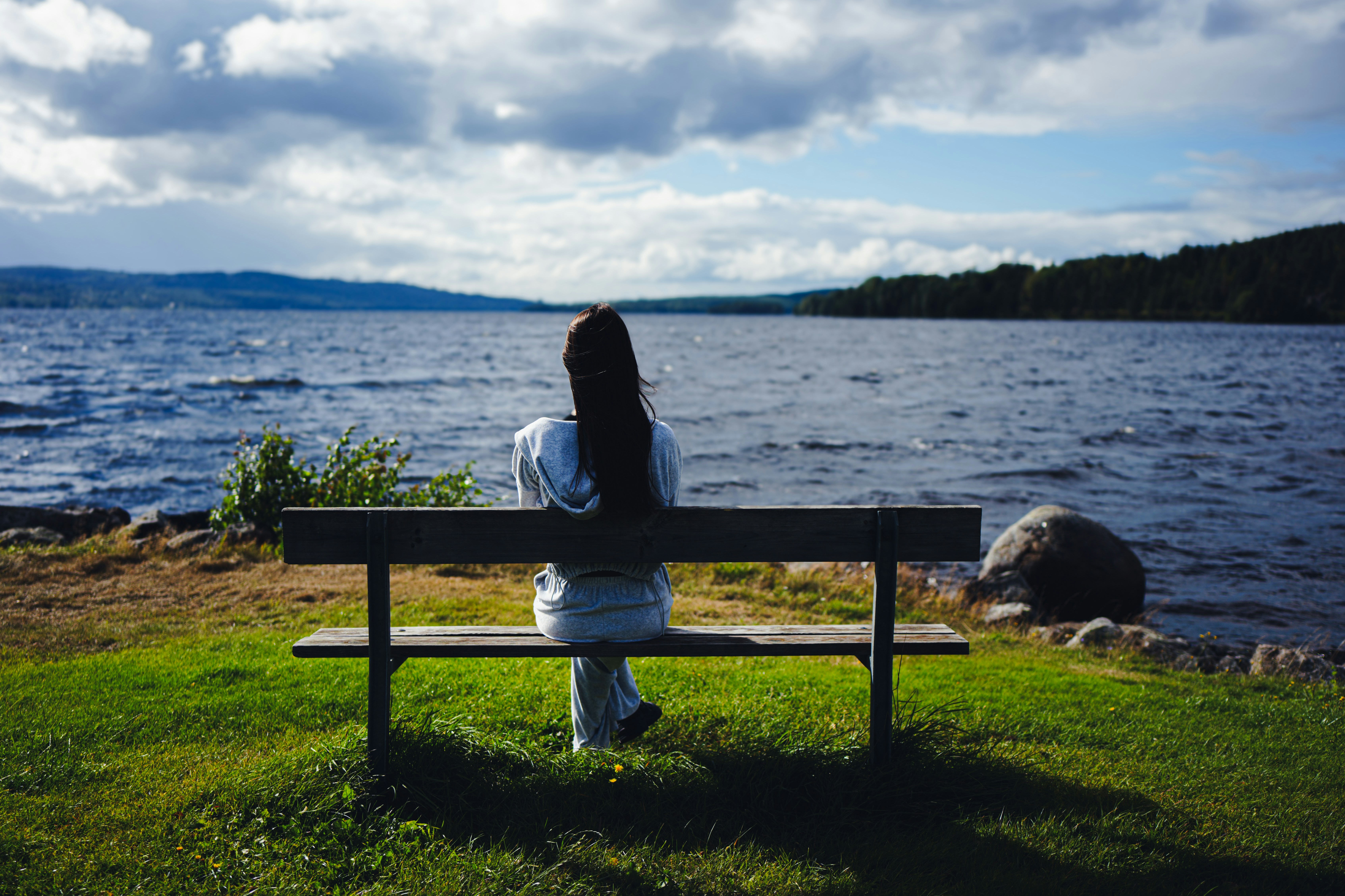 Solitary Listener by the Lake