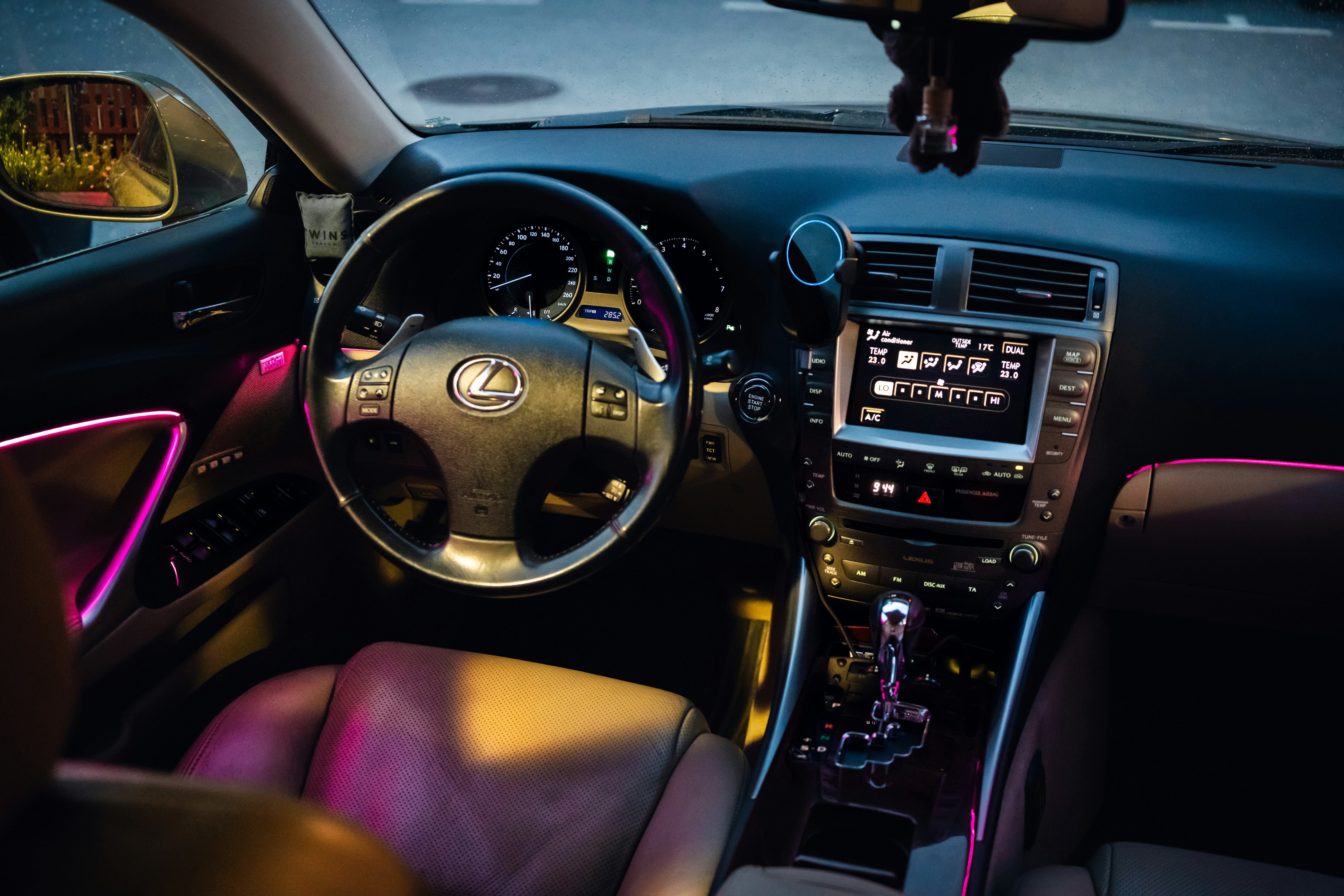 Luminous Lexicon: Neon Undercover of a Lexus Cabin