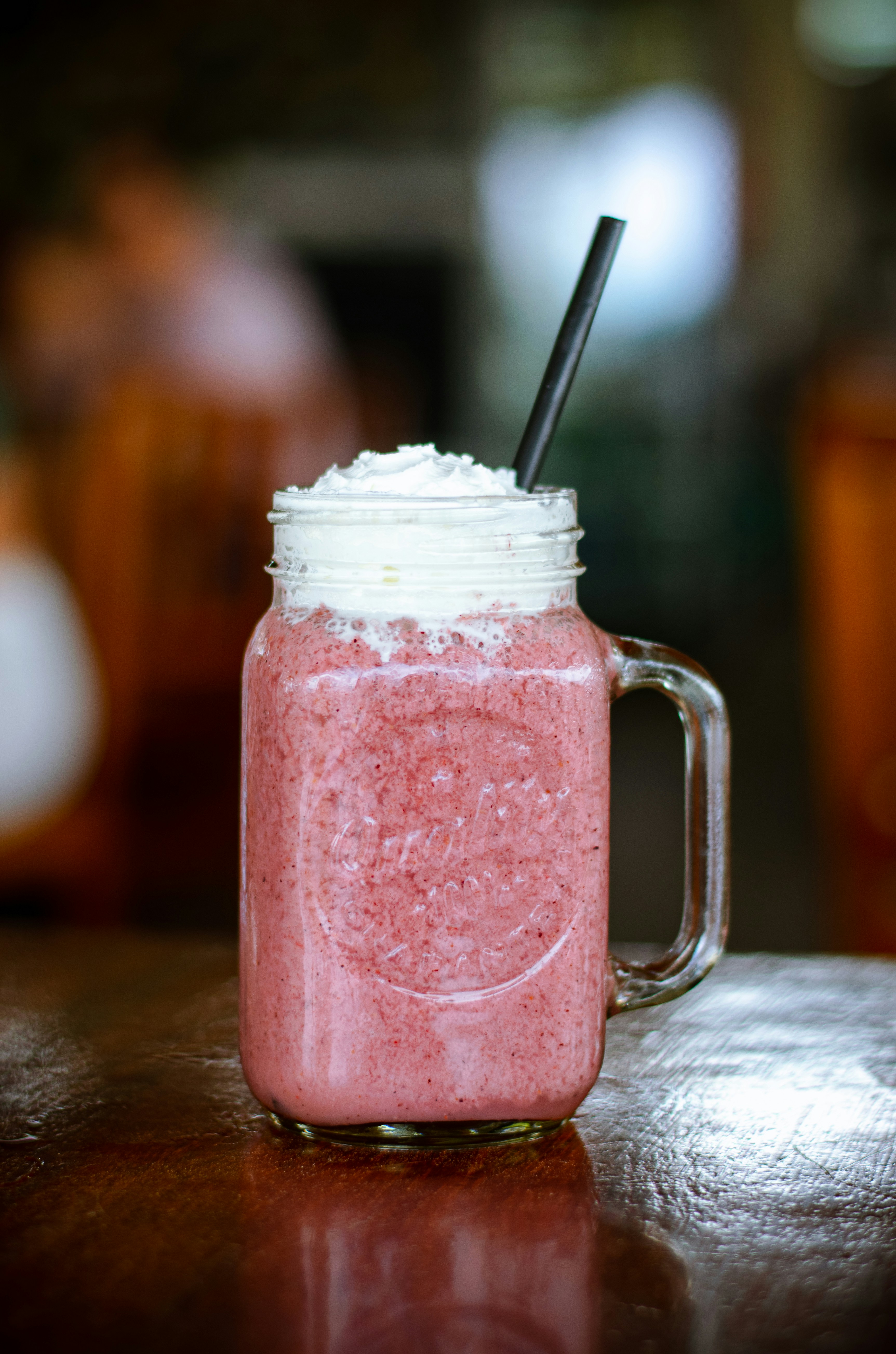 Pink Mason Jar Milkshake at the Bar