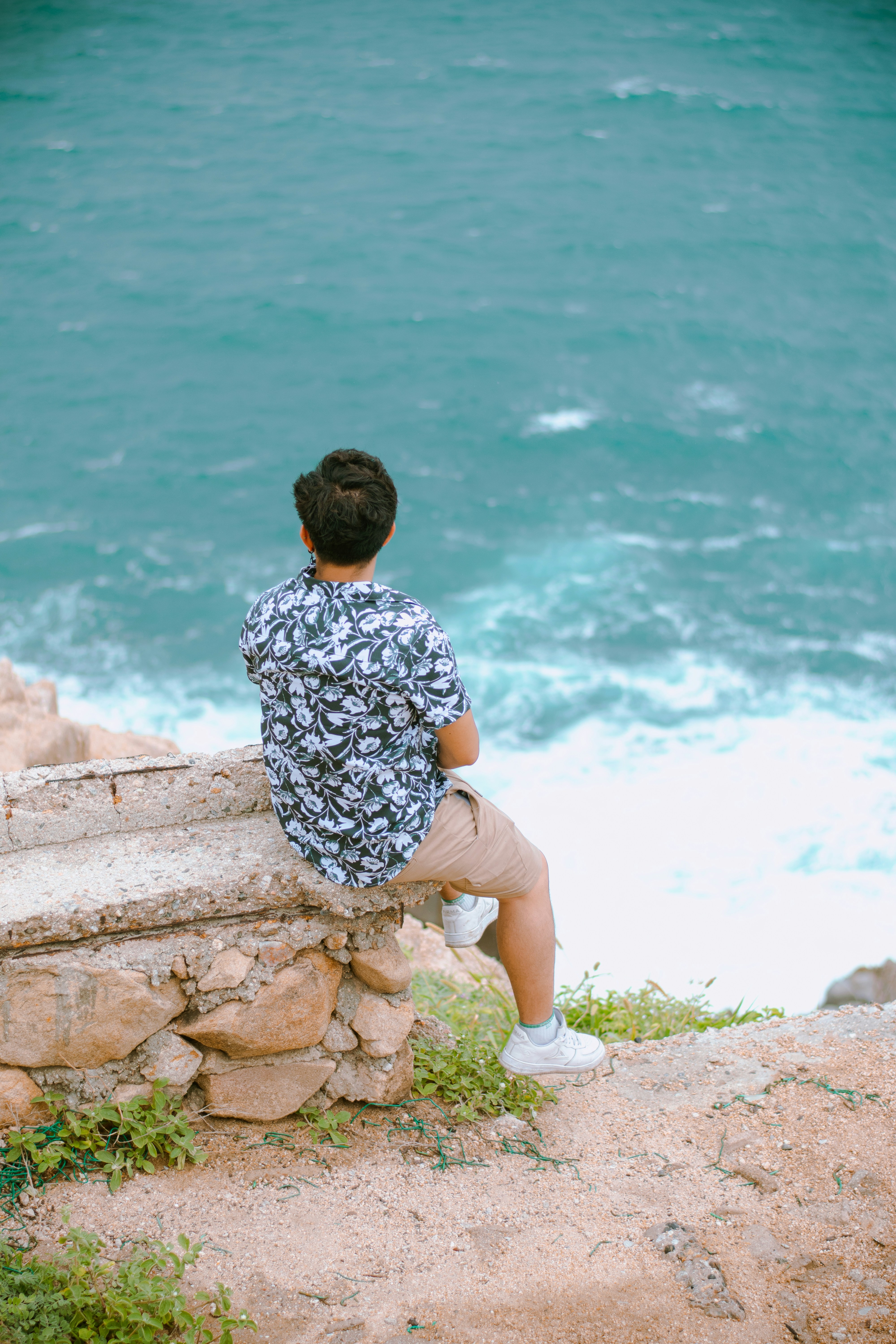 Seaside Moment: A Quiet Pause on the Cliff