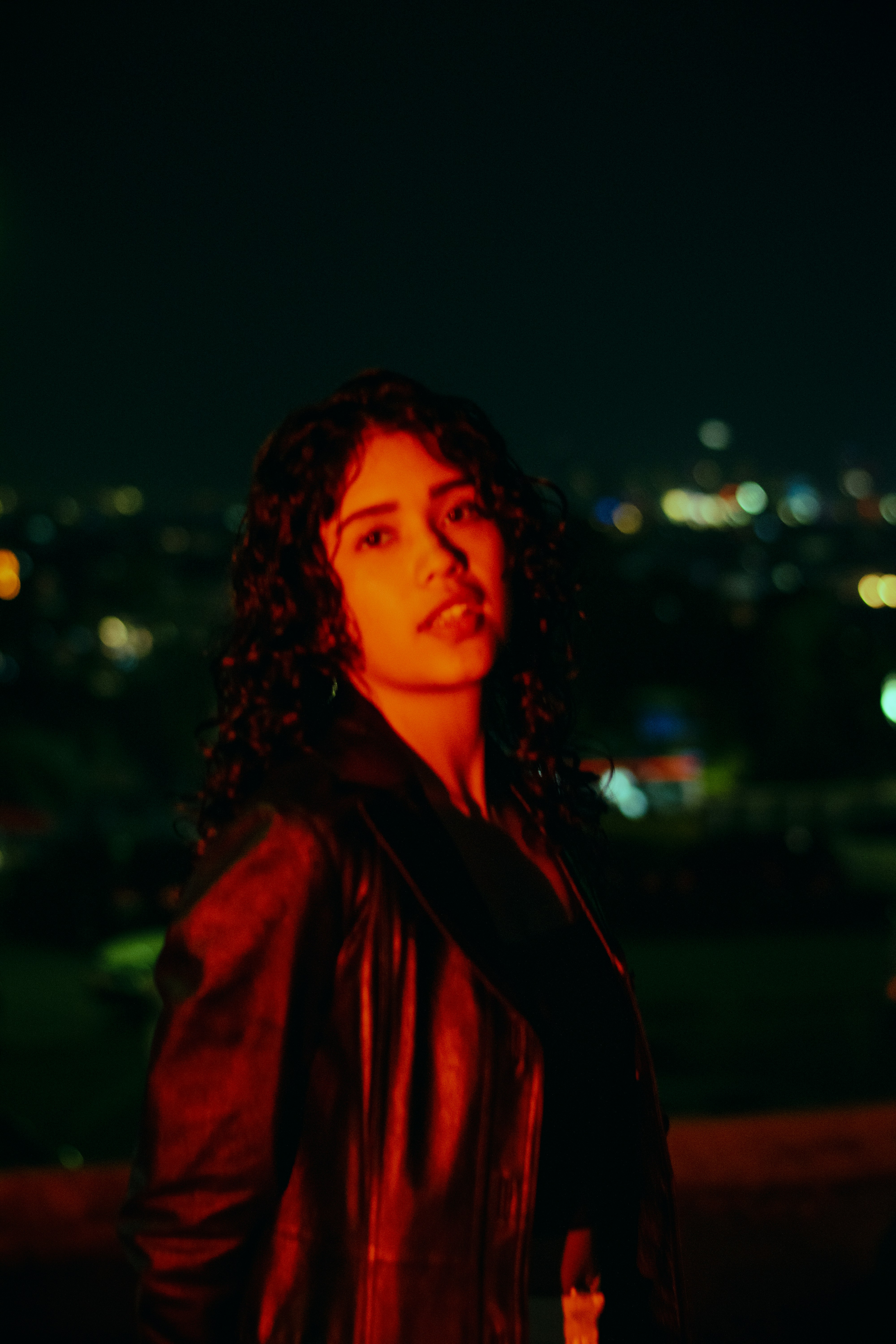 Nighttime Portrait inUrban Glow