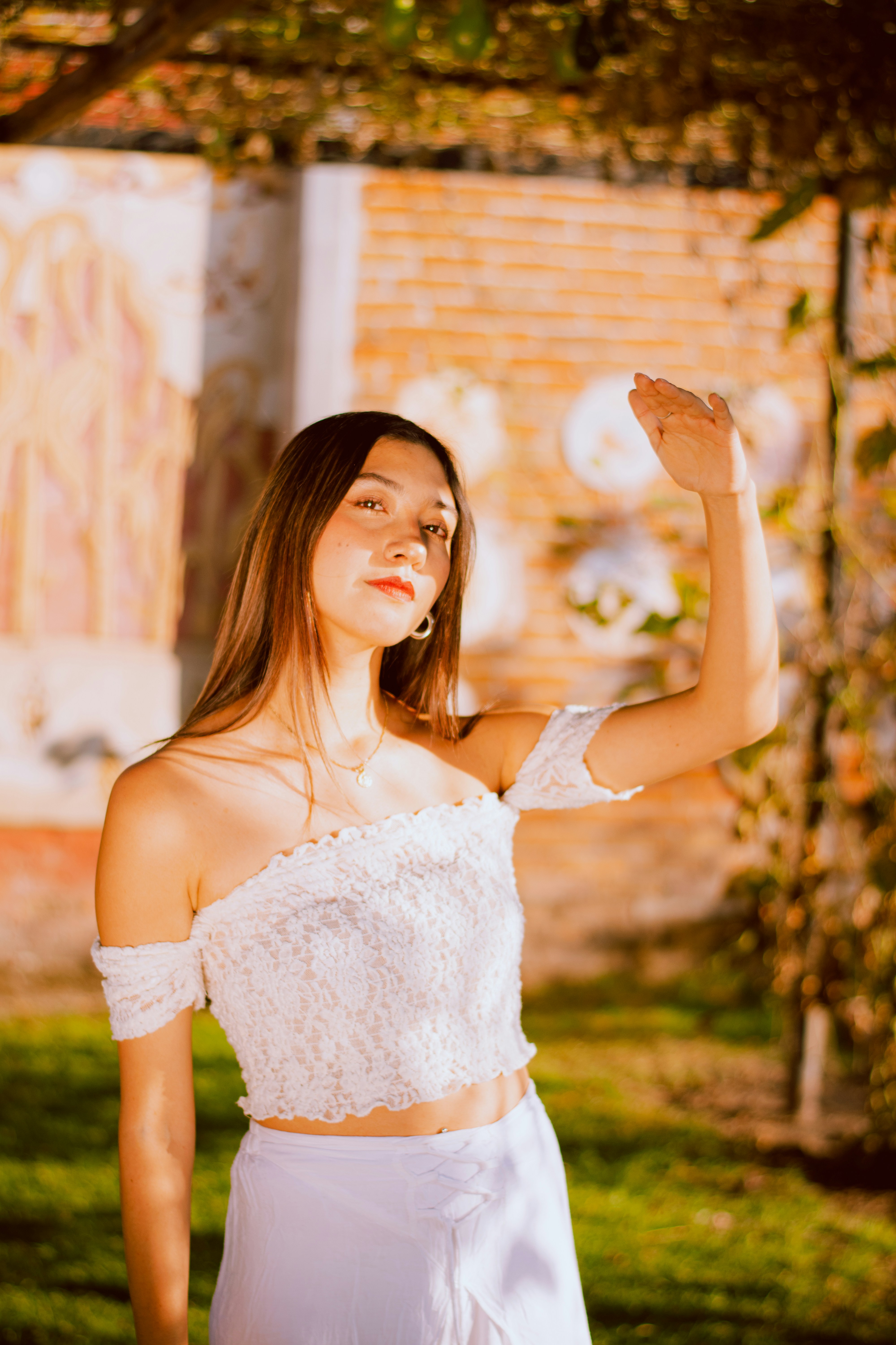 Sunlit Pose Under a Warm Autumn Glow