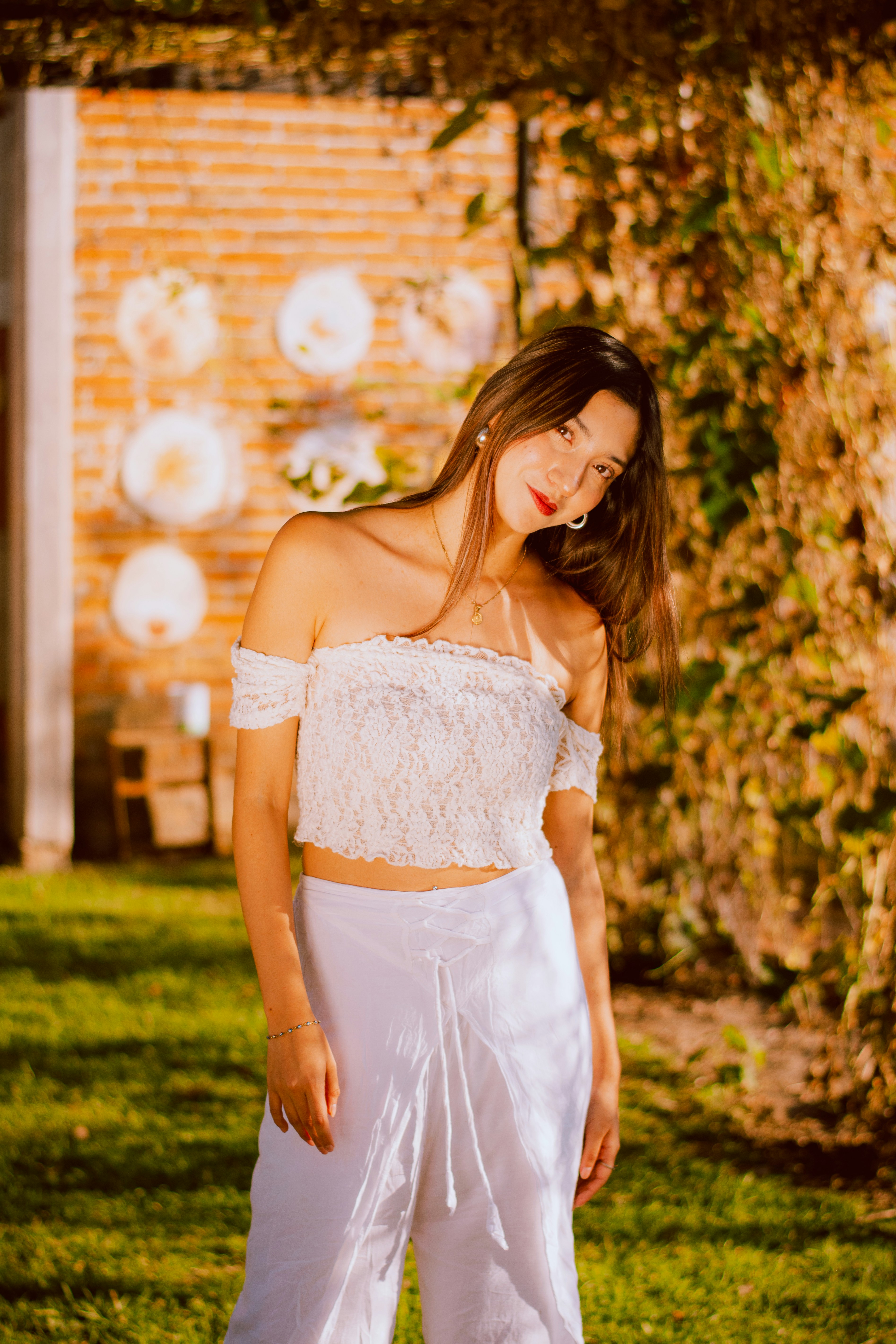 Sunlit Velvet: A Sun-kissed Portrait in Evening Garden