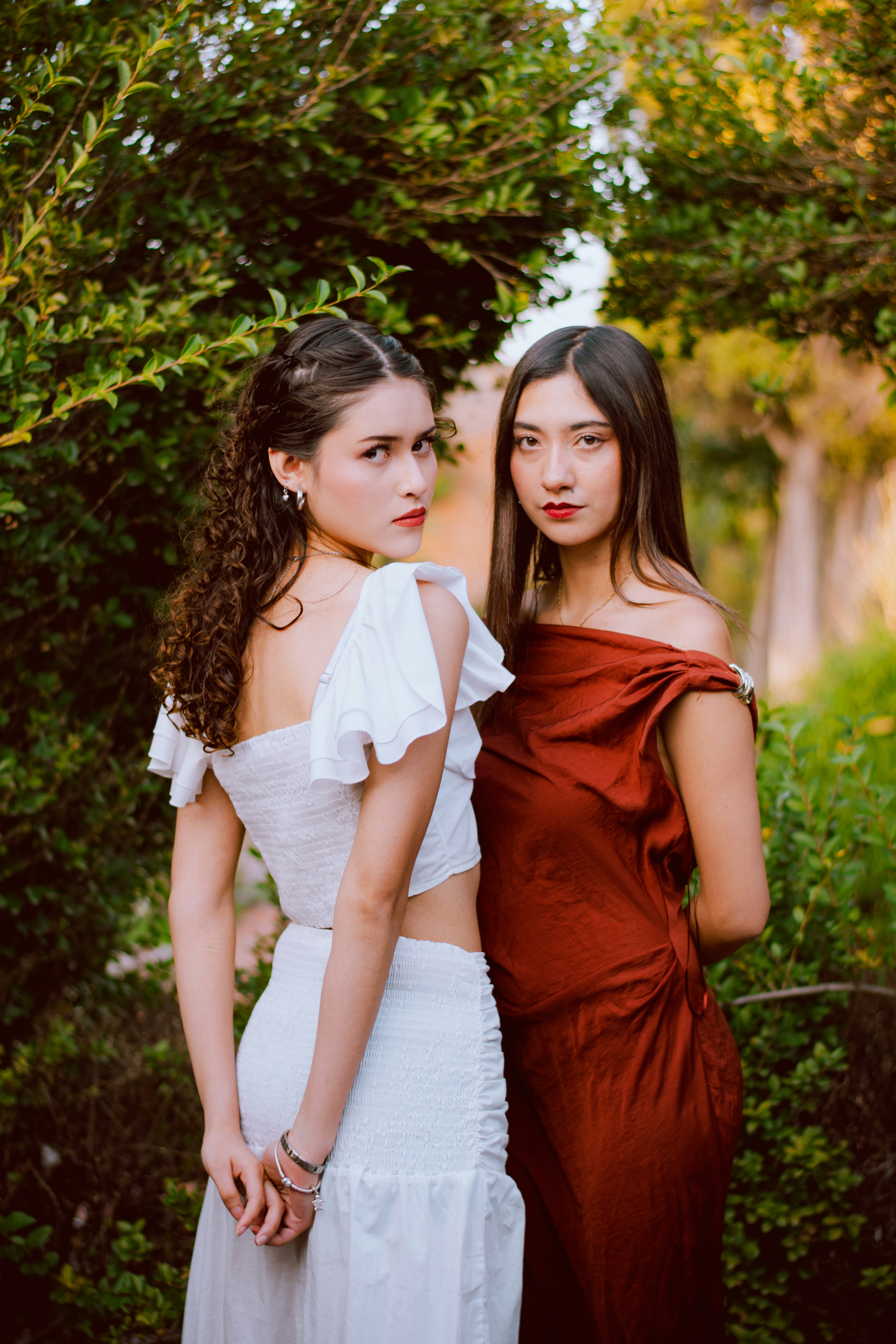 Dual Portrait in Golden Garden