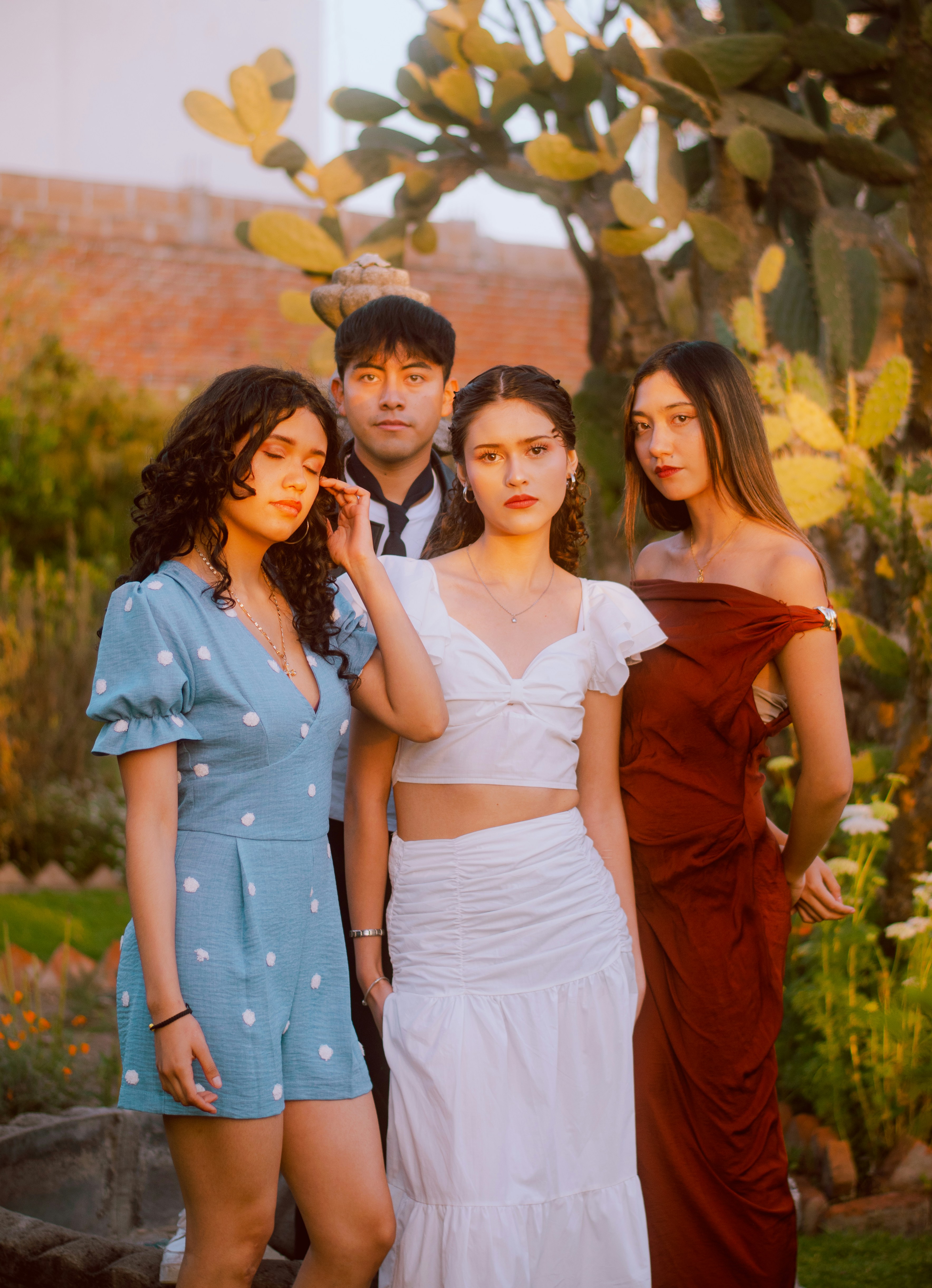 Quadruple in Sunset: A Portrait of Confidence and Color