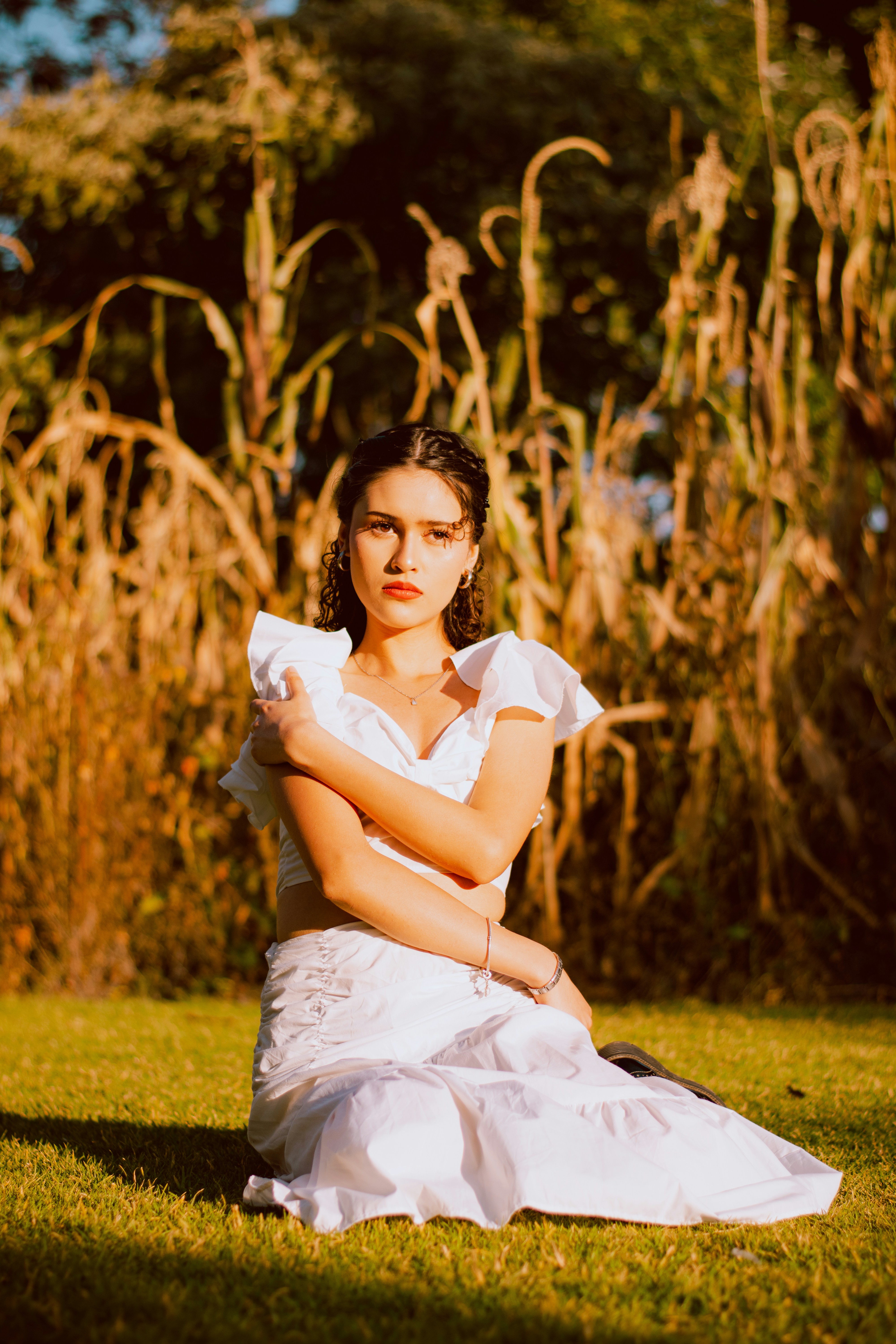 Portrait in Golden Light: A Quiet Moment in the Meadow