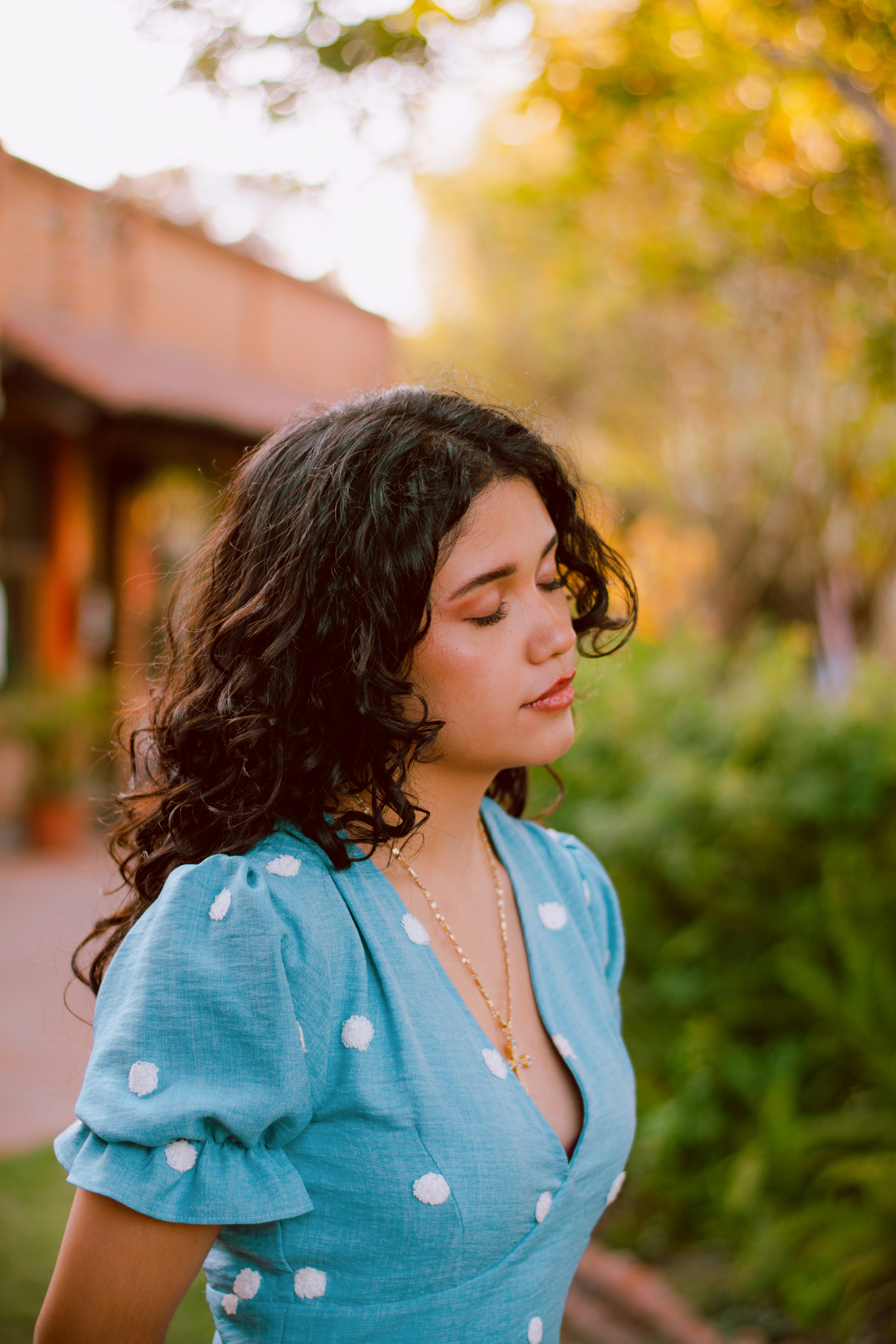 Soft Autumn Glow on a Contemplative Portrait