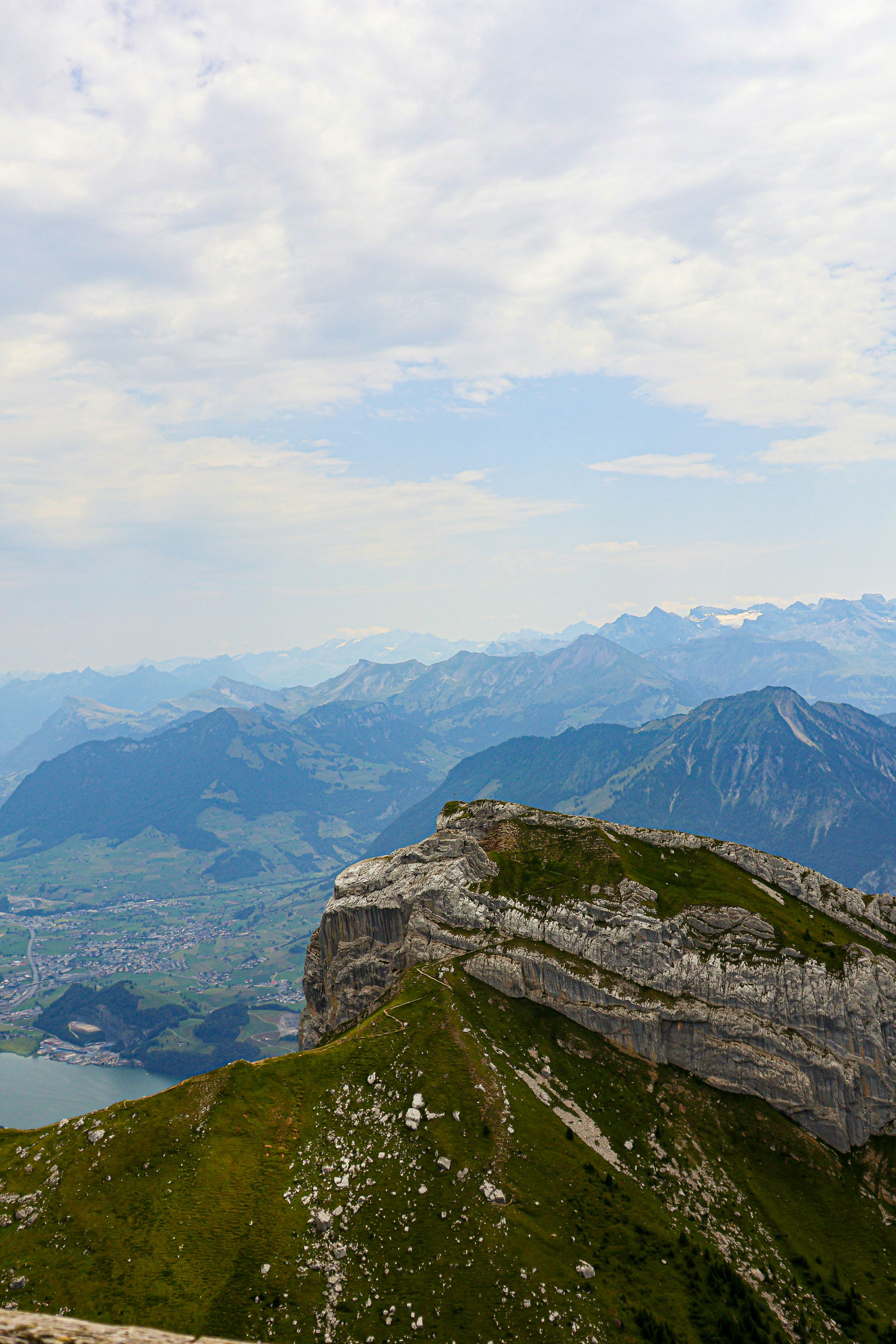 Cliff Edge Over the Alpine Expanse