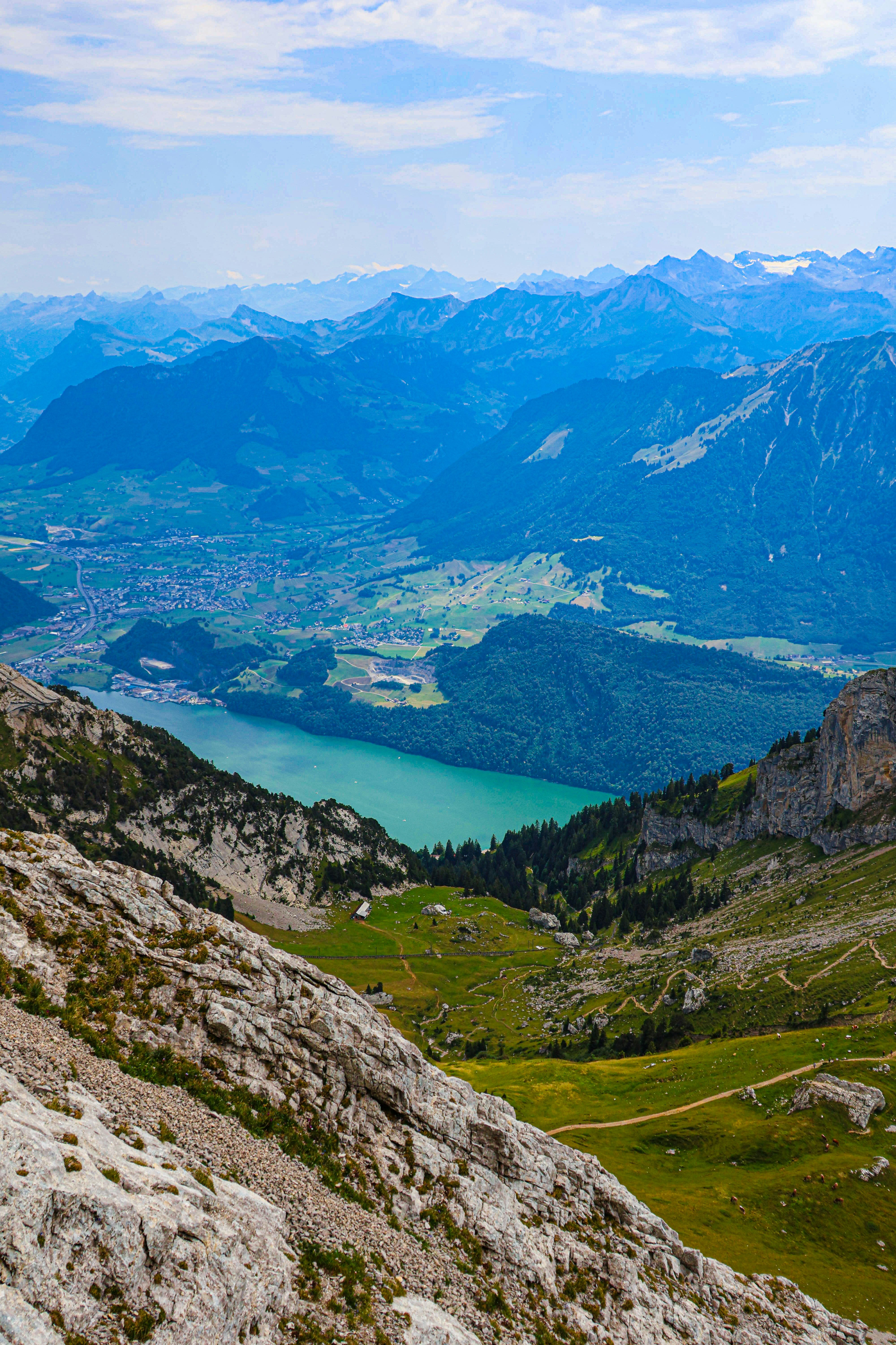 Aerial Serenity: Alpine Valley Drinking in the Lake’s Blue Twilight