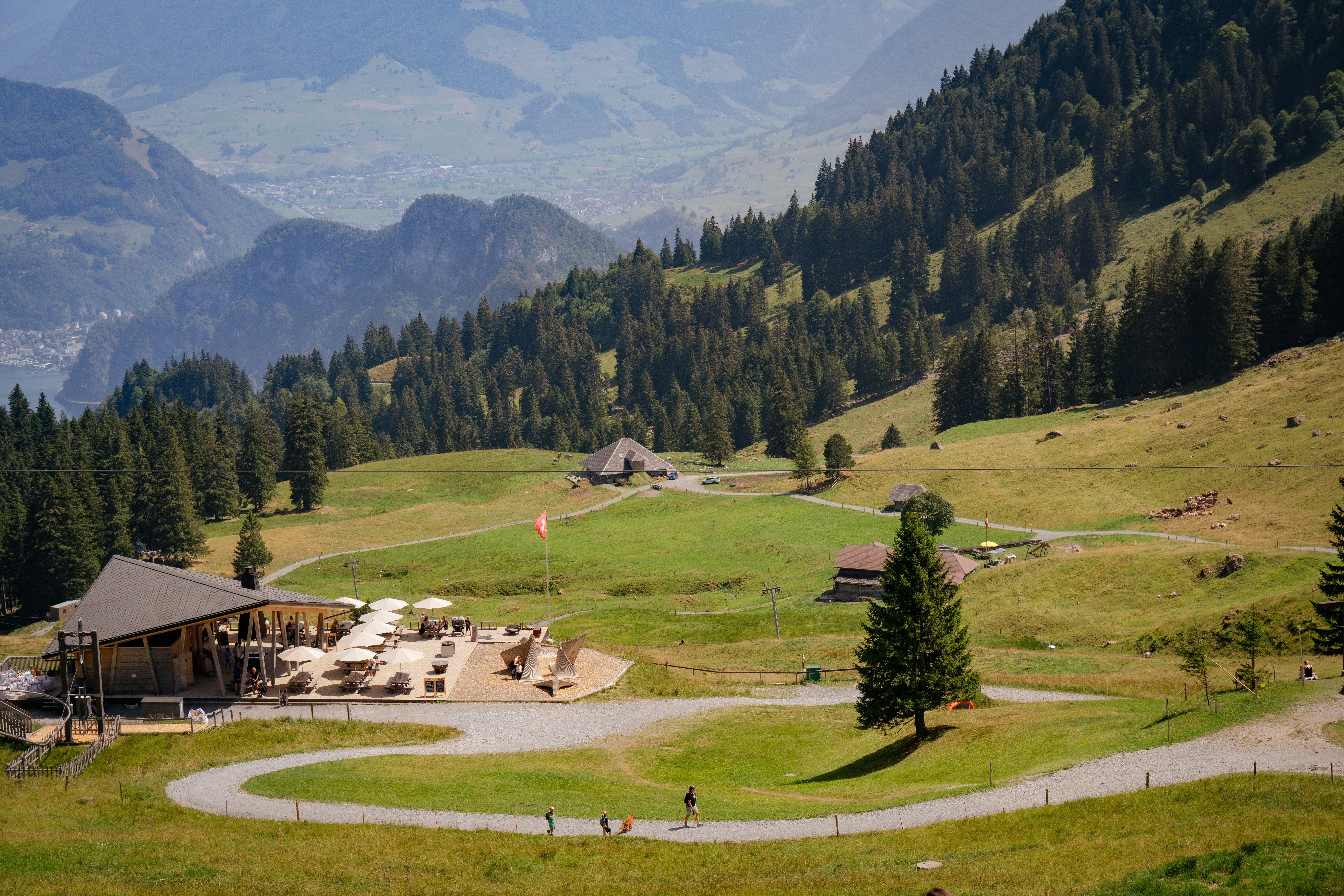 Alpine Lodge Under a Quiet Cascade of Green
