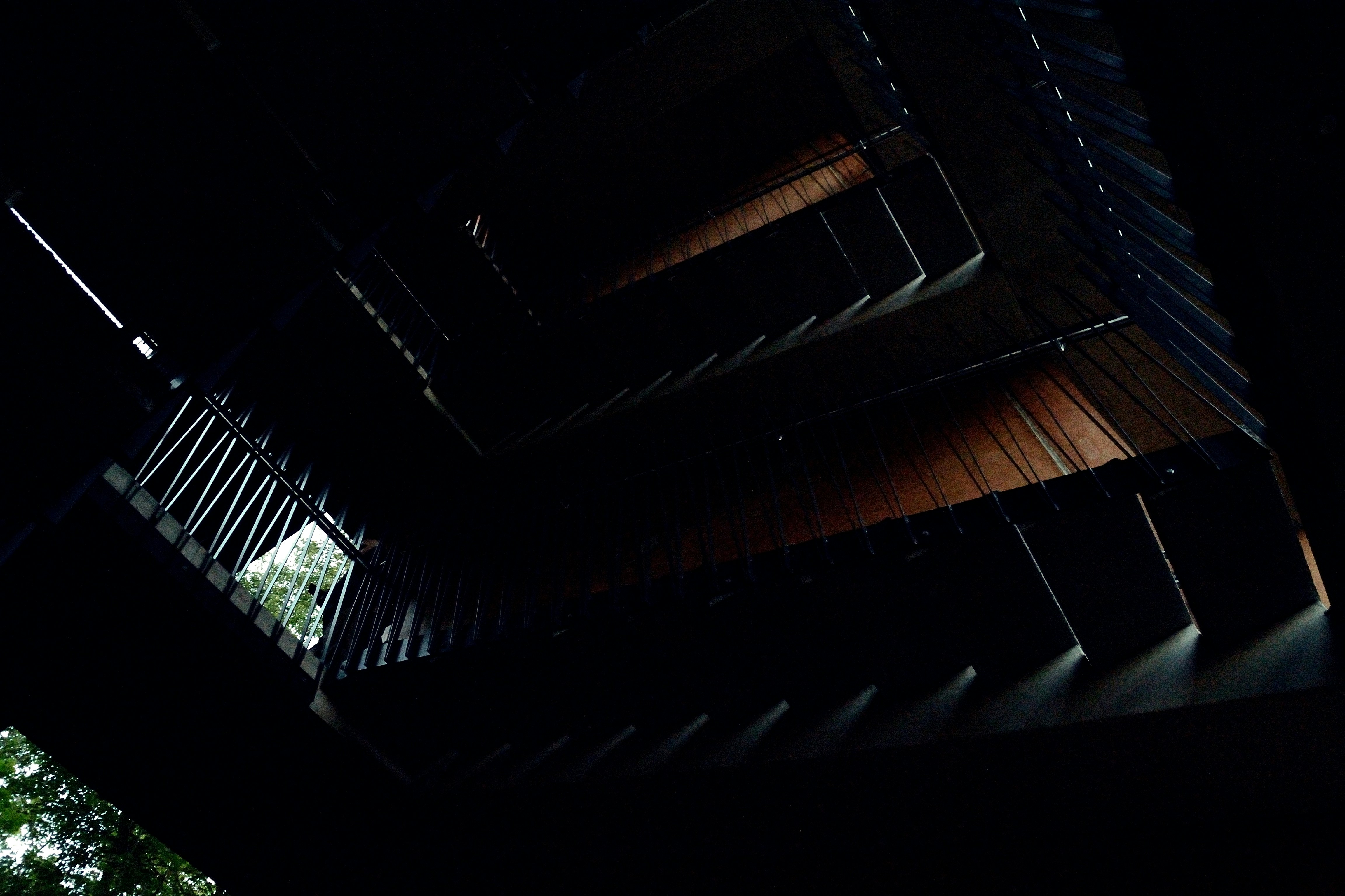 Shadowed Atrium: Geometry of Stairs in Dim Light