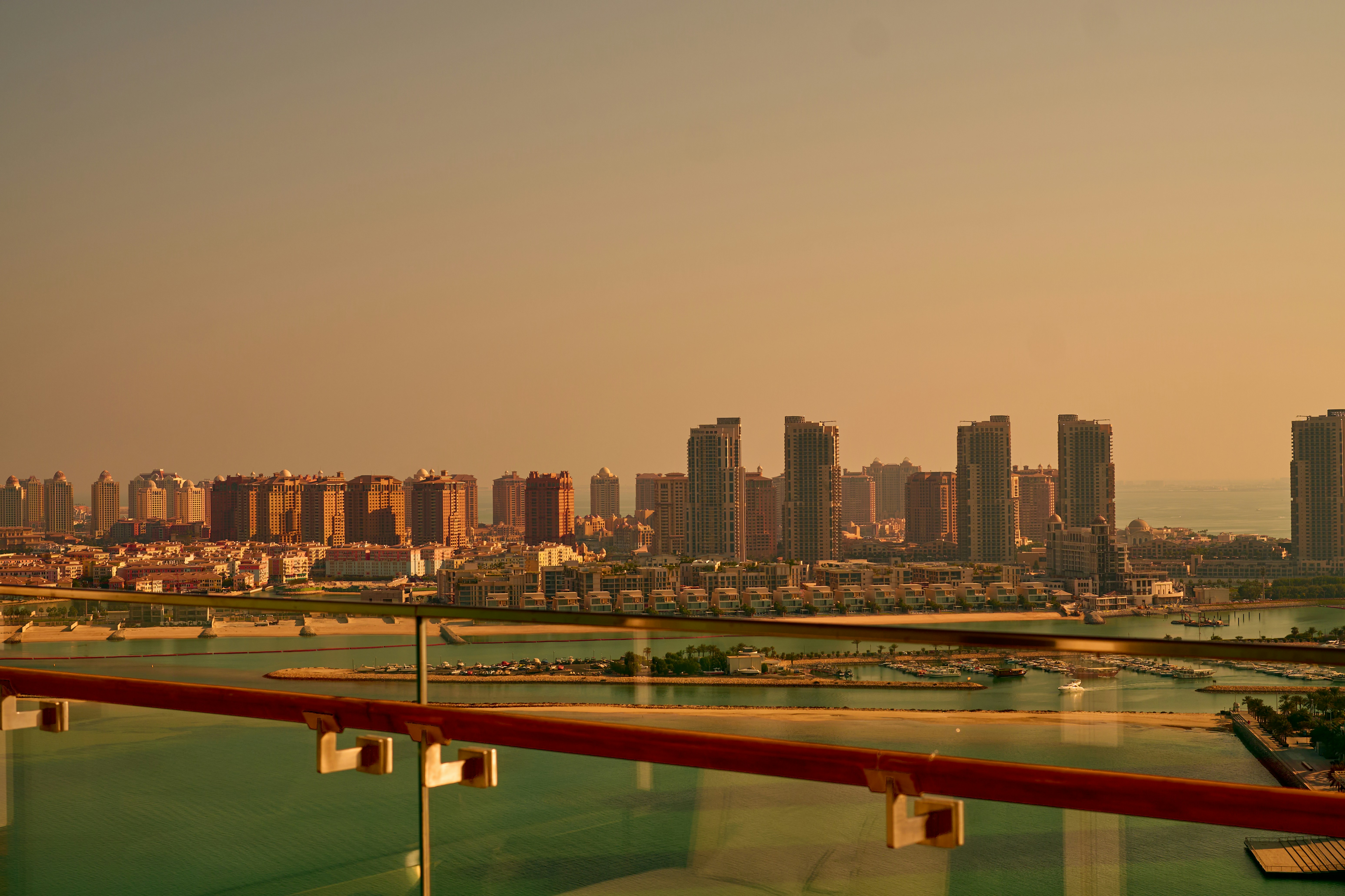 Sunset Over the River City: Skyline Between Bridges