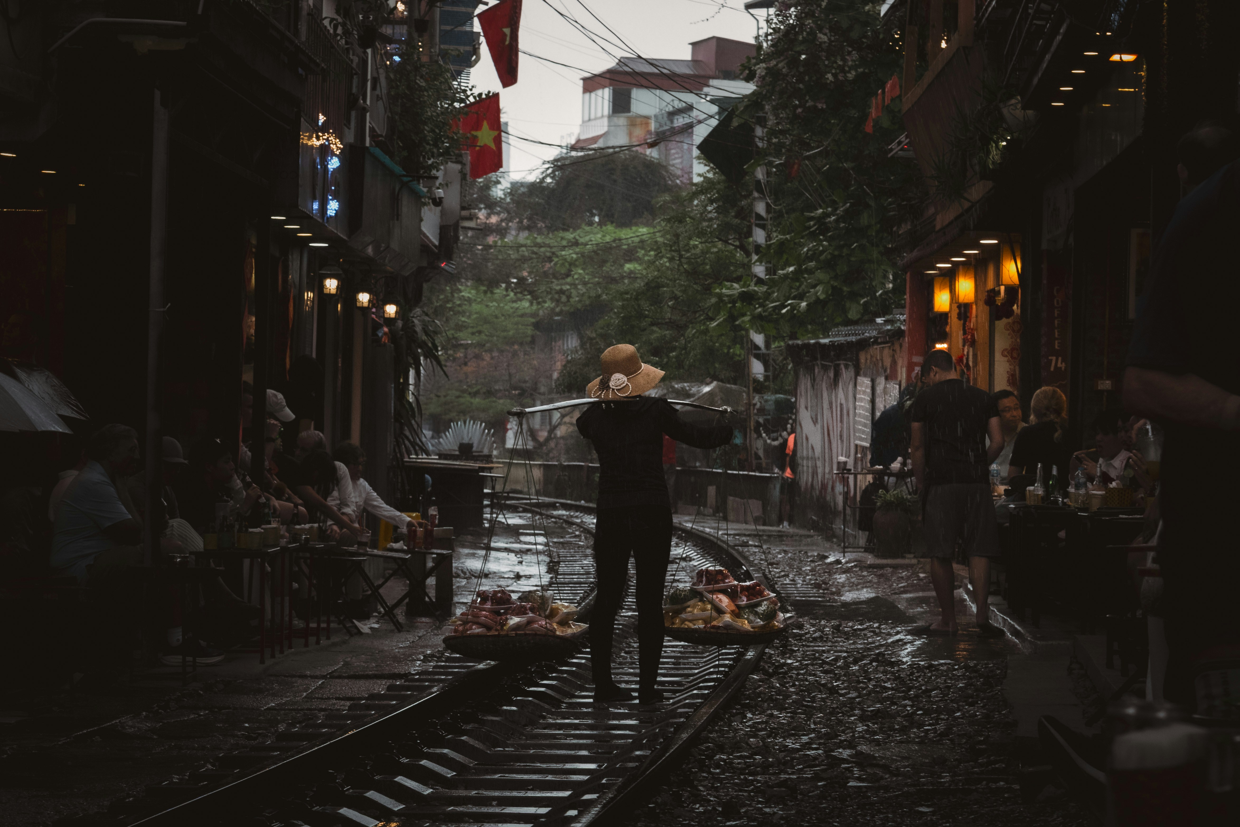 Midnight Market on Rain-Slick Rails