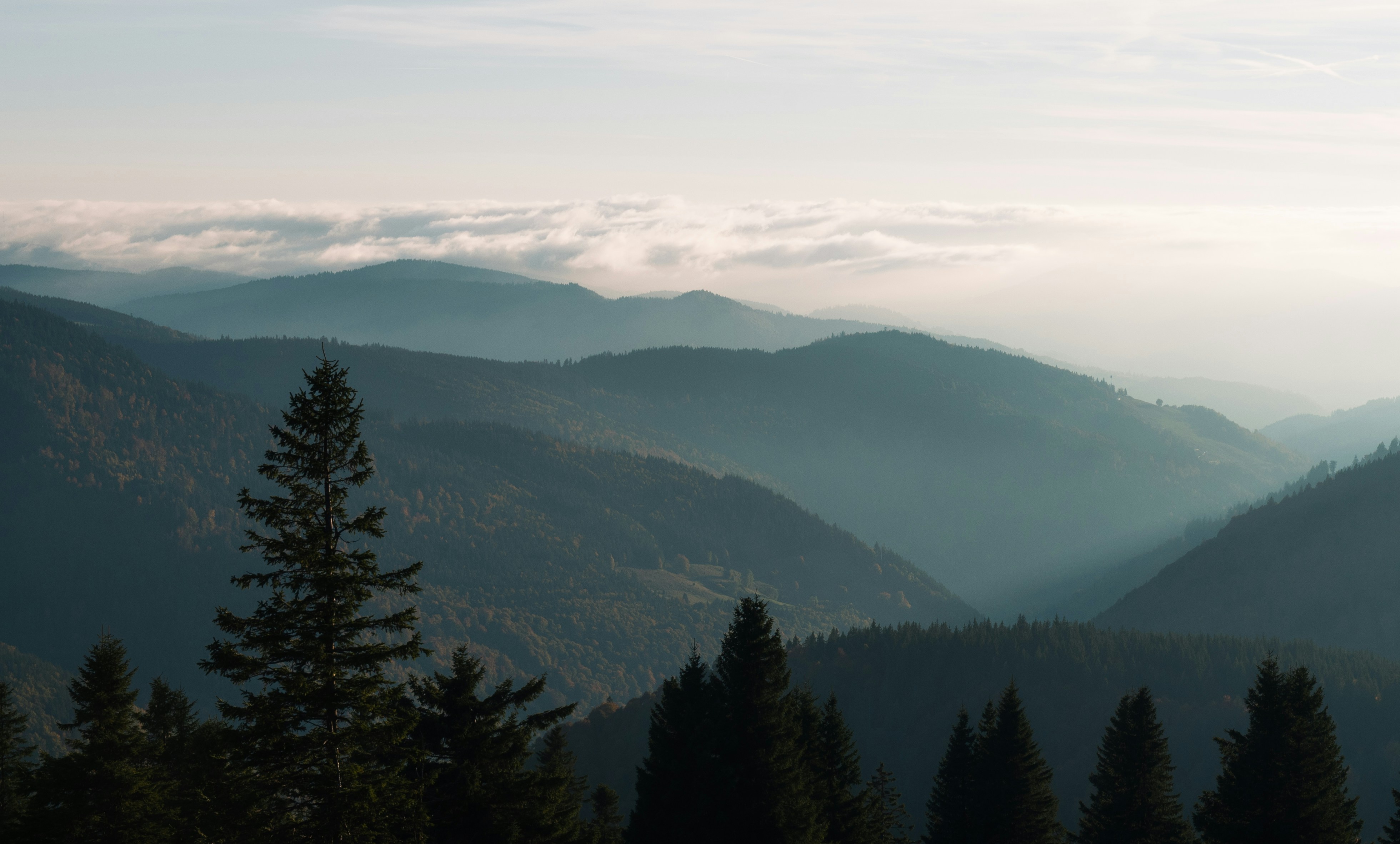 Silent Valleys Behind the Morning Mist