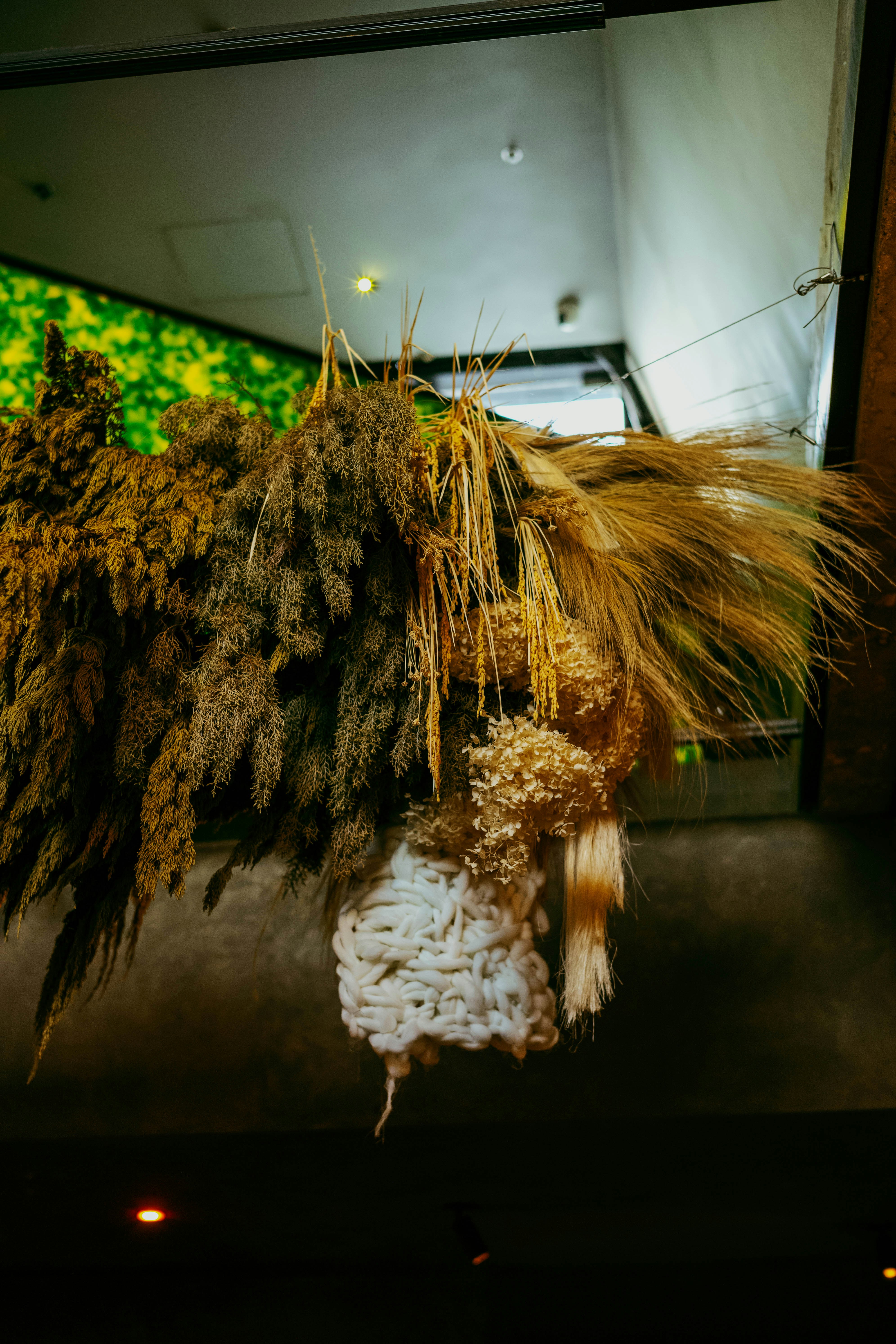 Dry-Grain Composition: A Tactile Cascade of Stalks in a Dim Interior