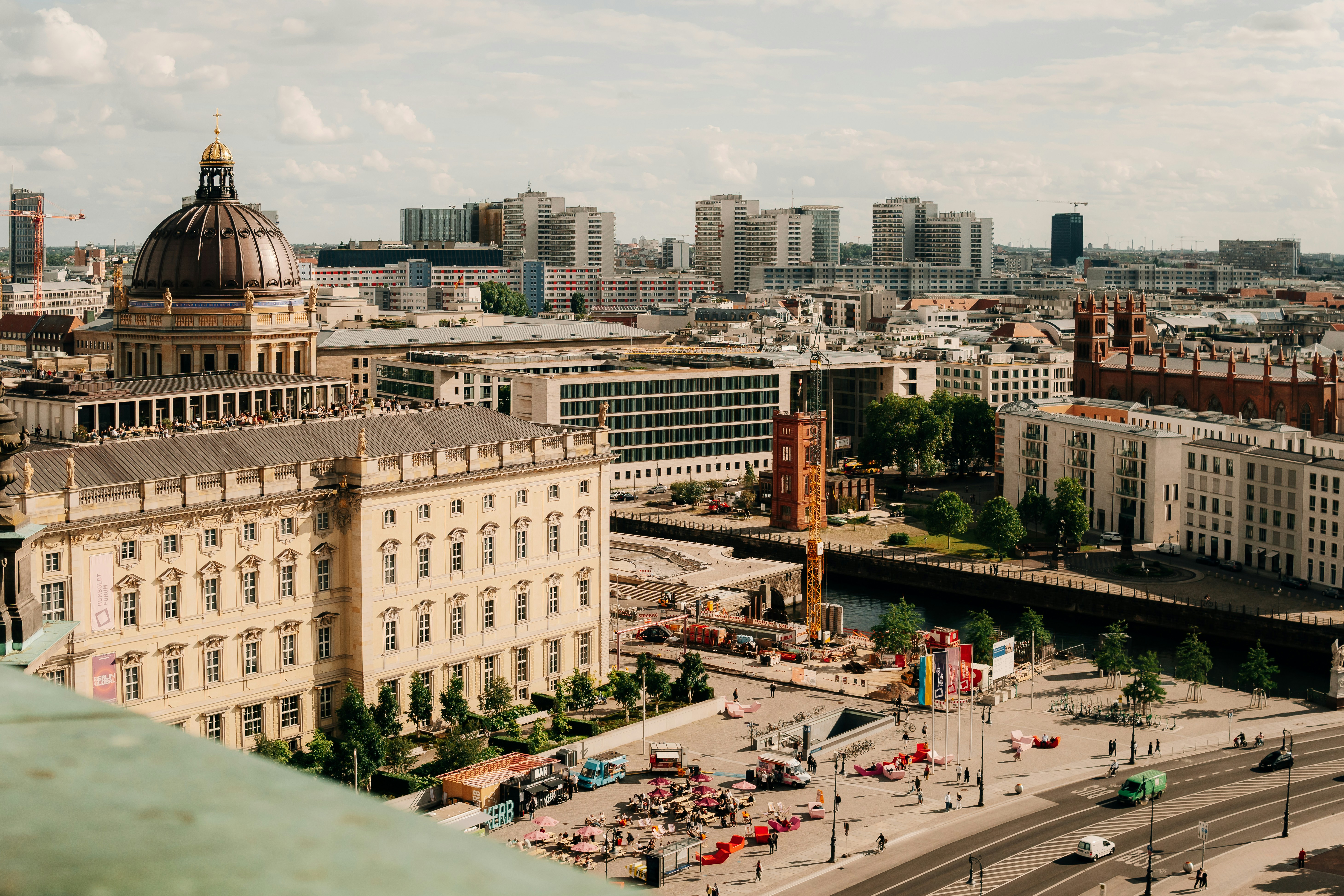 Capital Dusk: A City Hall Square from Above