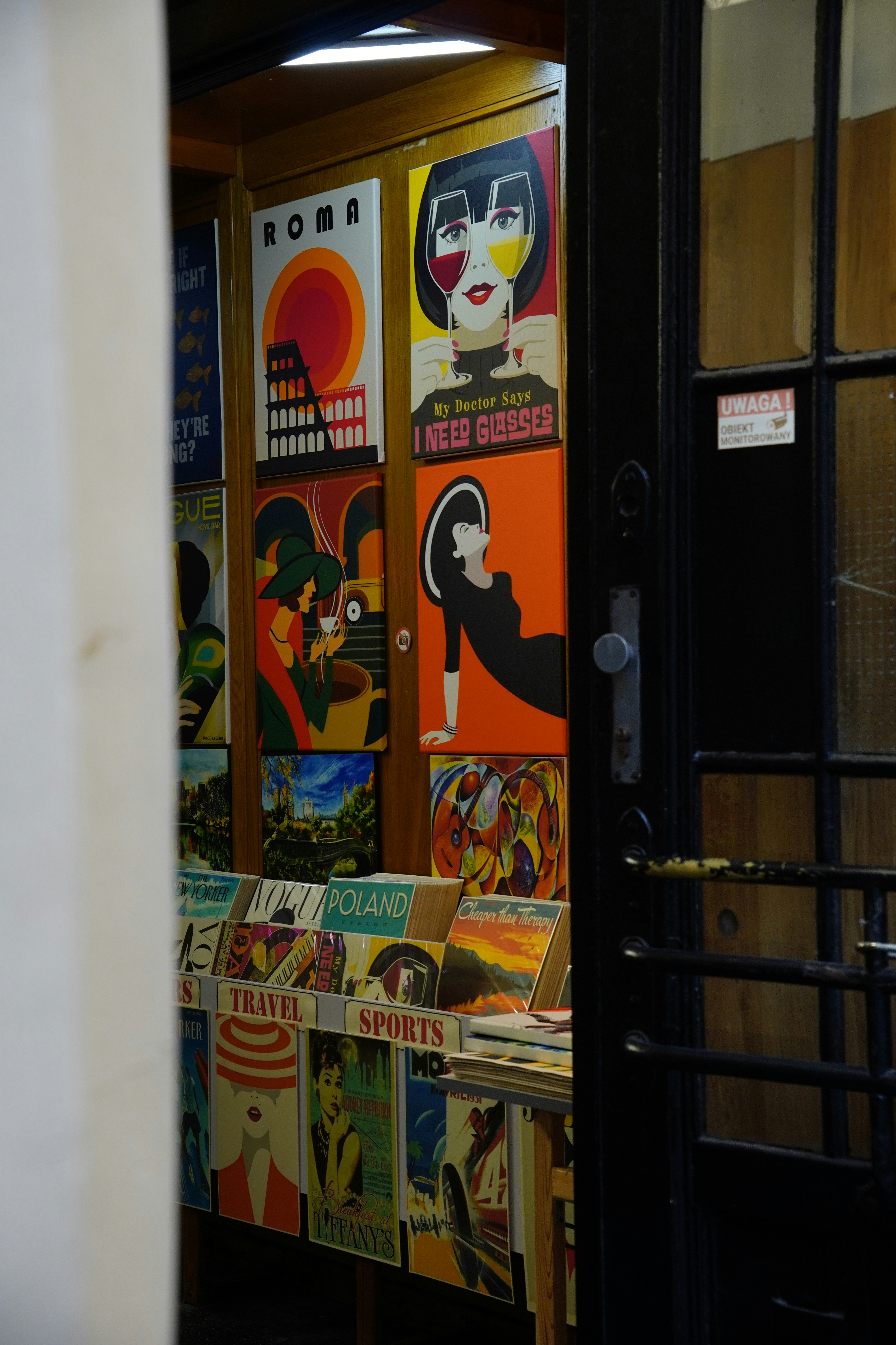 Colorful Portal: a Street-Press Display of Retro Posters and Magazines