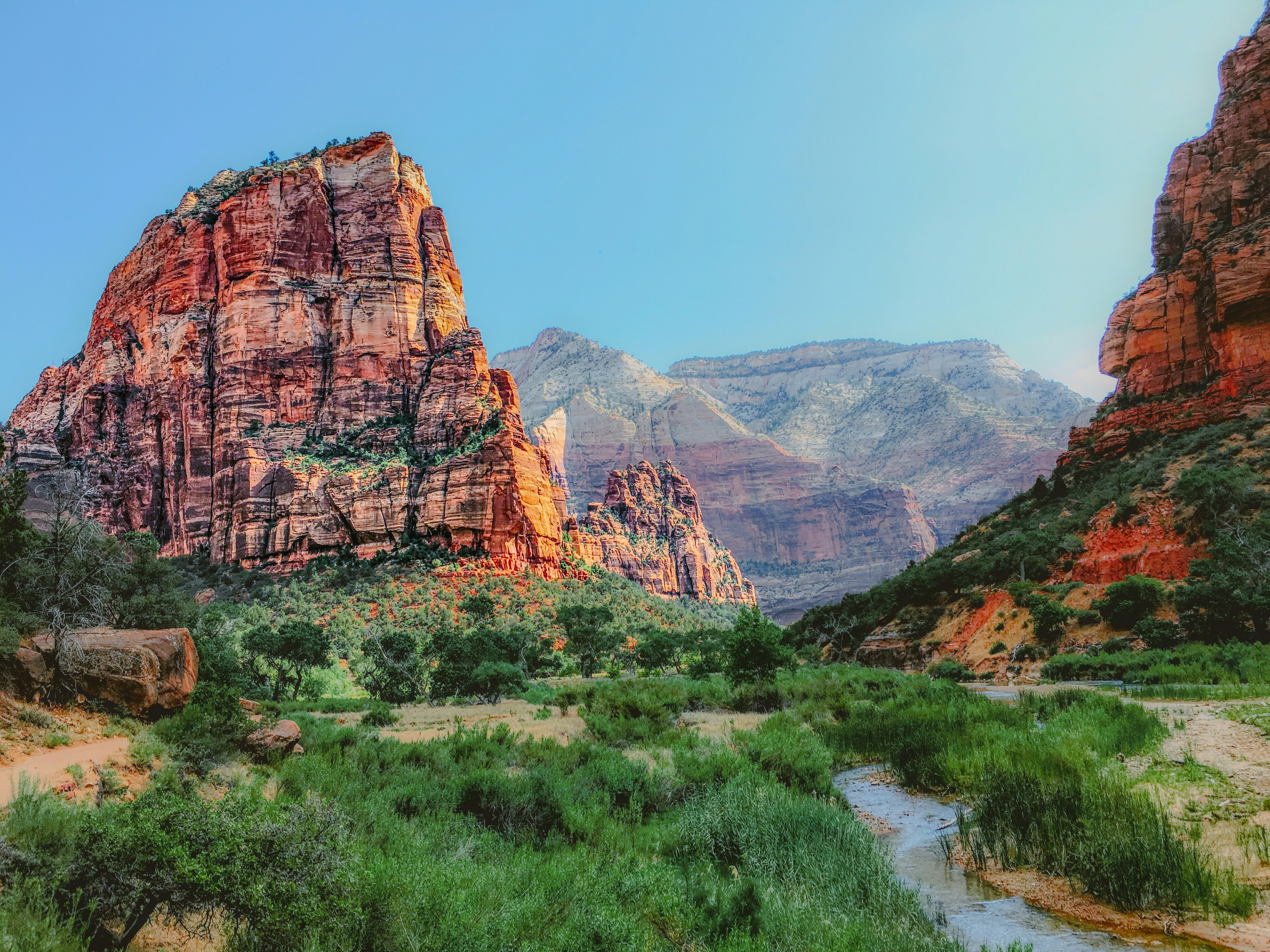 Red Canyon Giants: A Morning beneath the Rock Faces