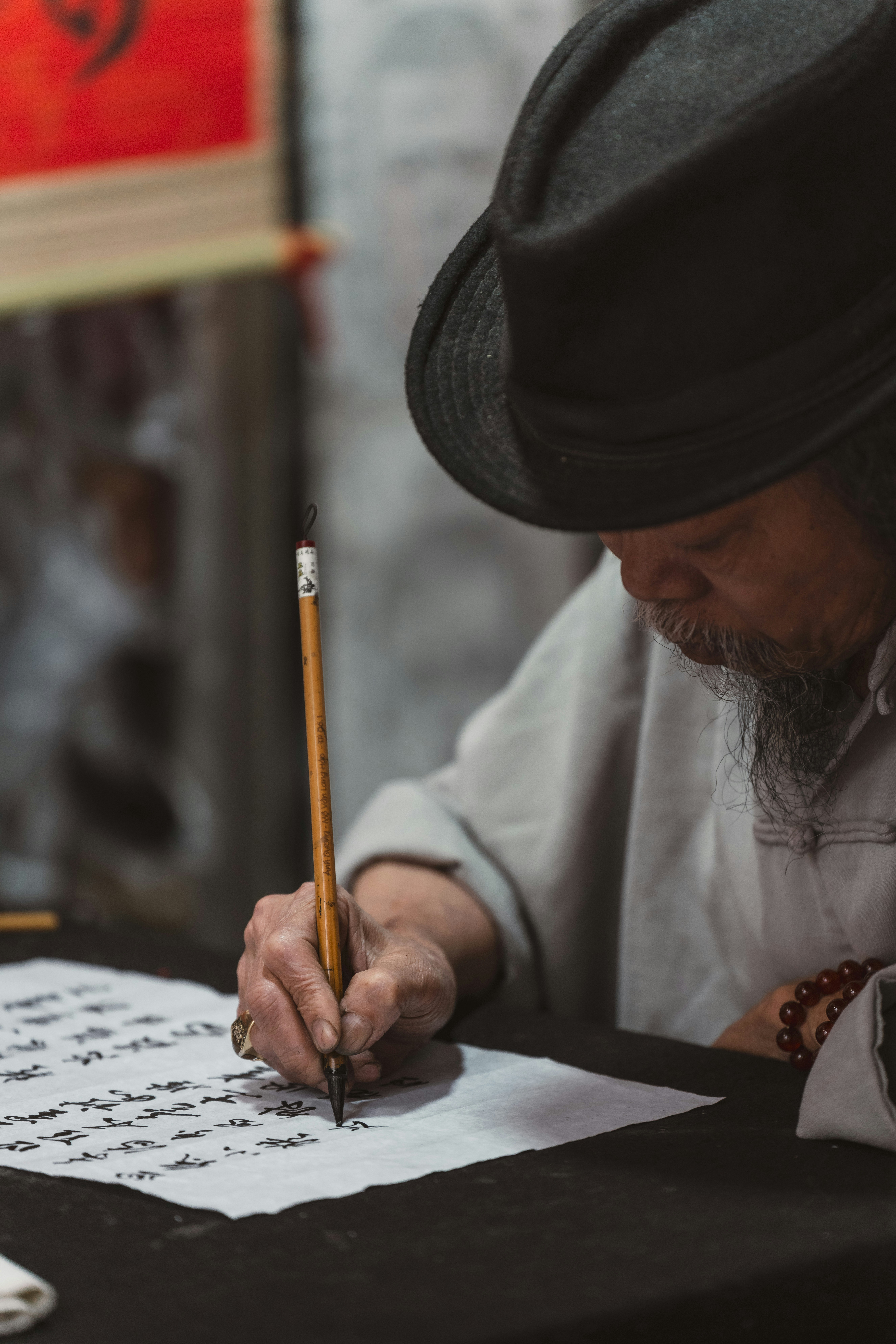 Ink and Intention: A Calligrapher in Quiet Focus