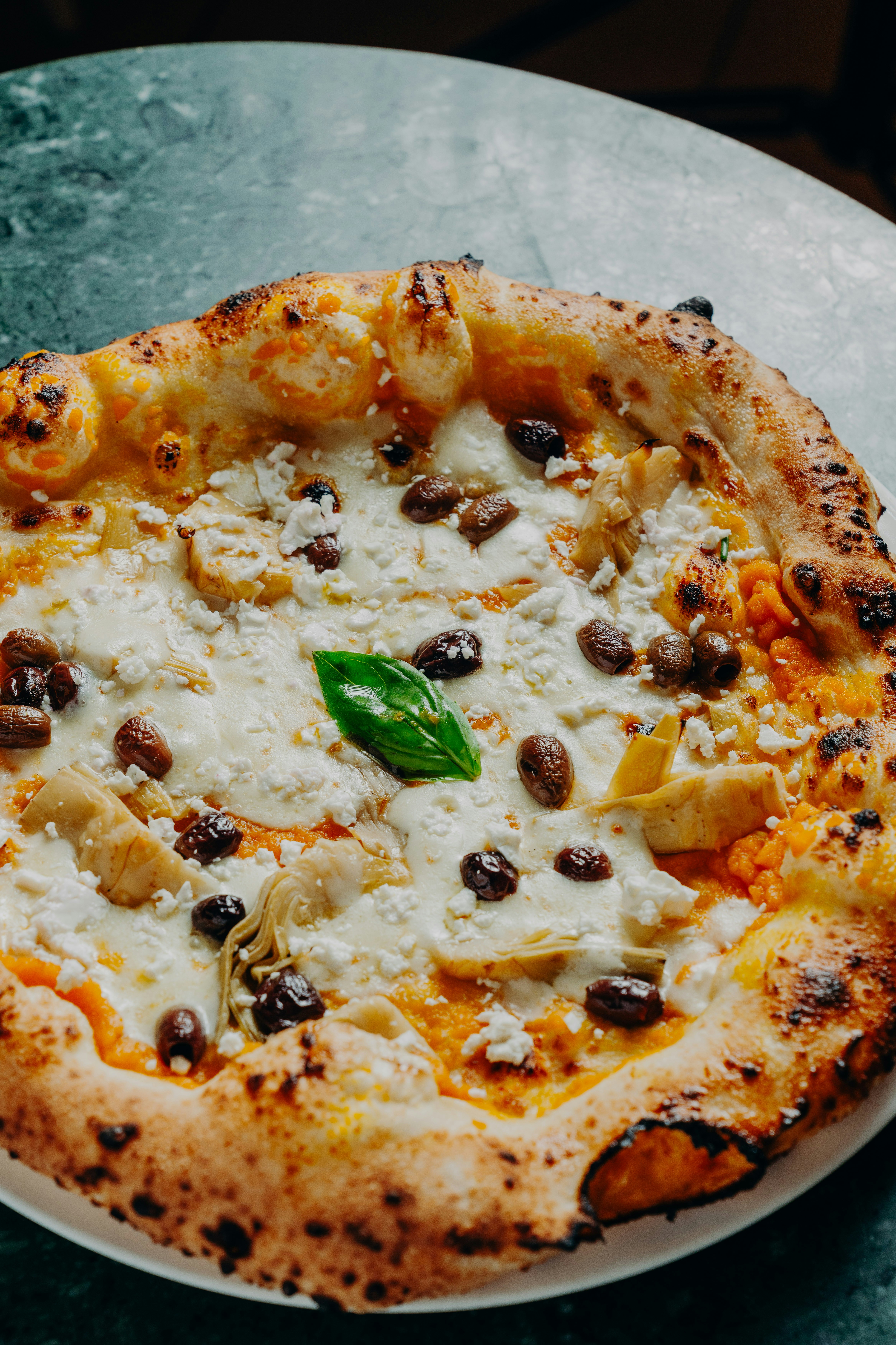 Charred Crust, Creamy Cheese: A Rustic Pizza Portrait
