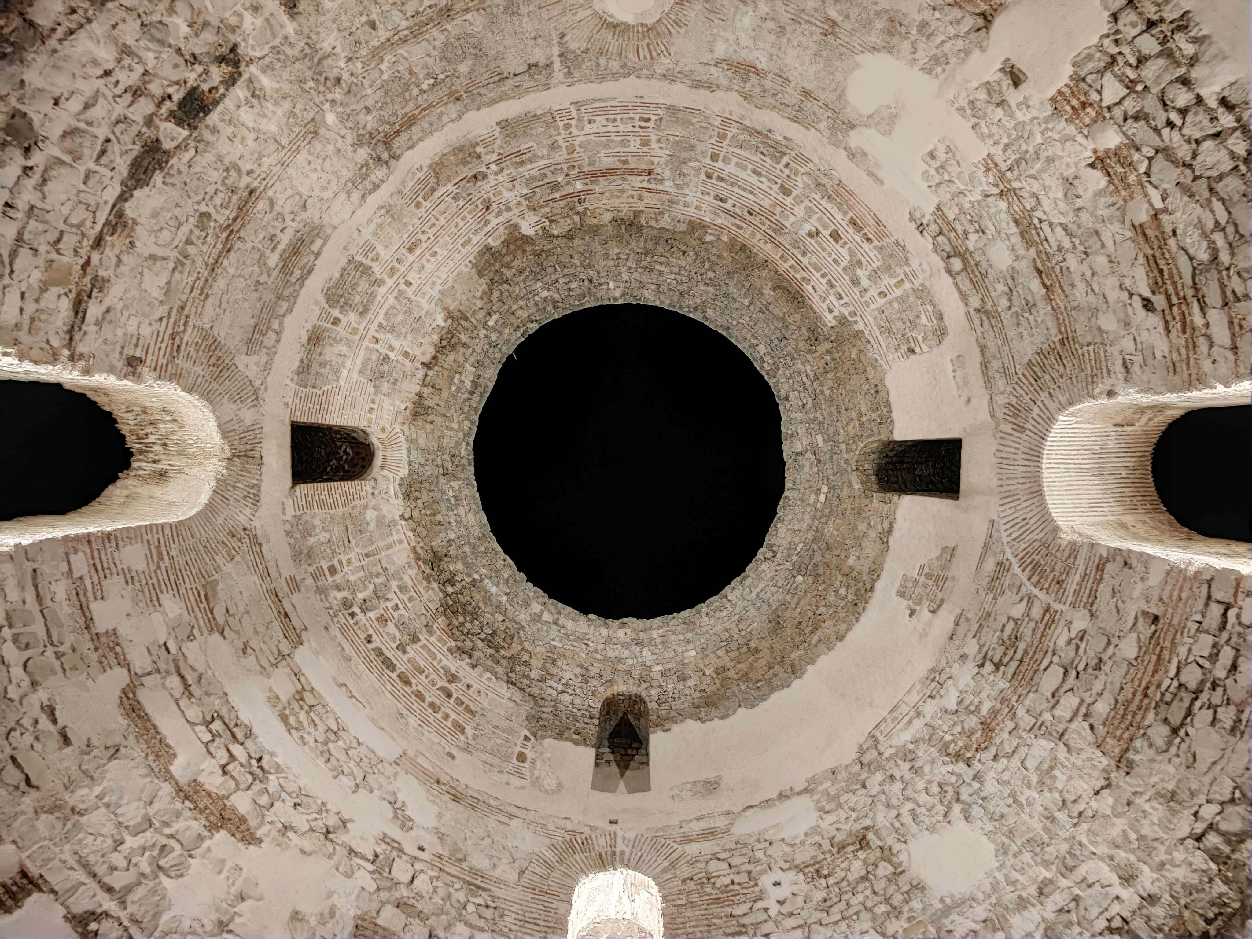 Circular Void: Ancient stone well from above
