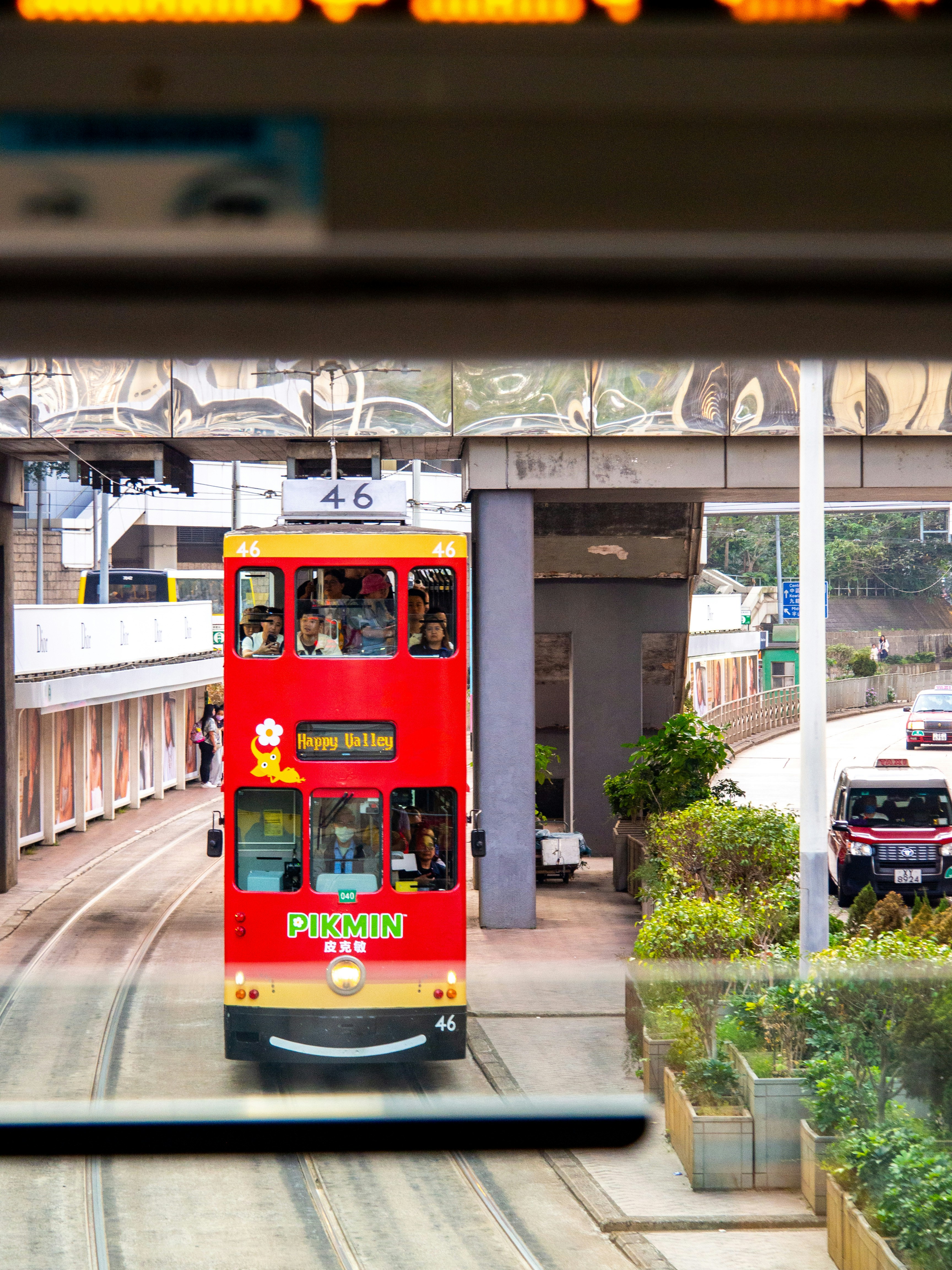 Red Funicular: A Front-Row View of a Pikmin-Adorned Tram