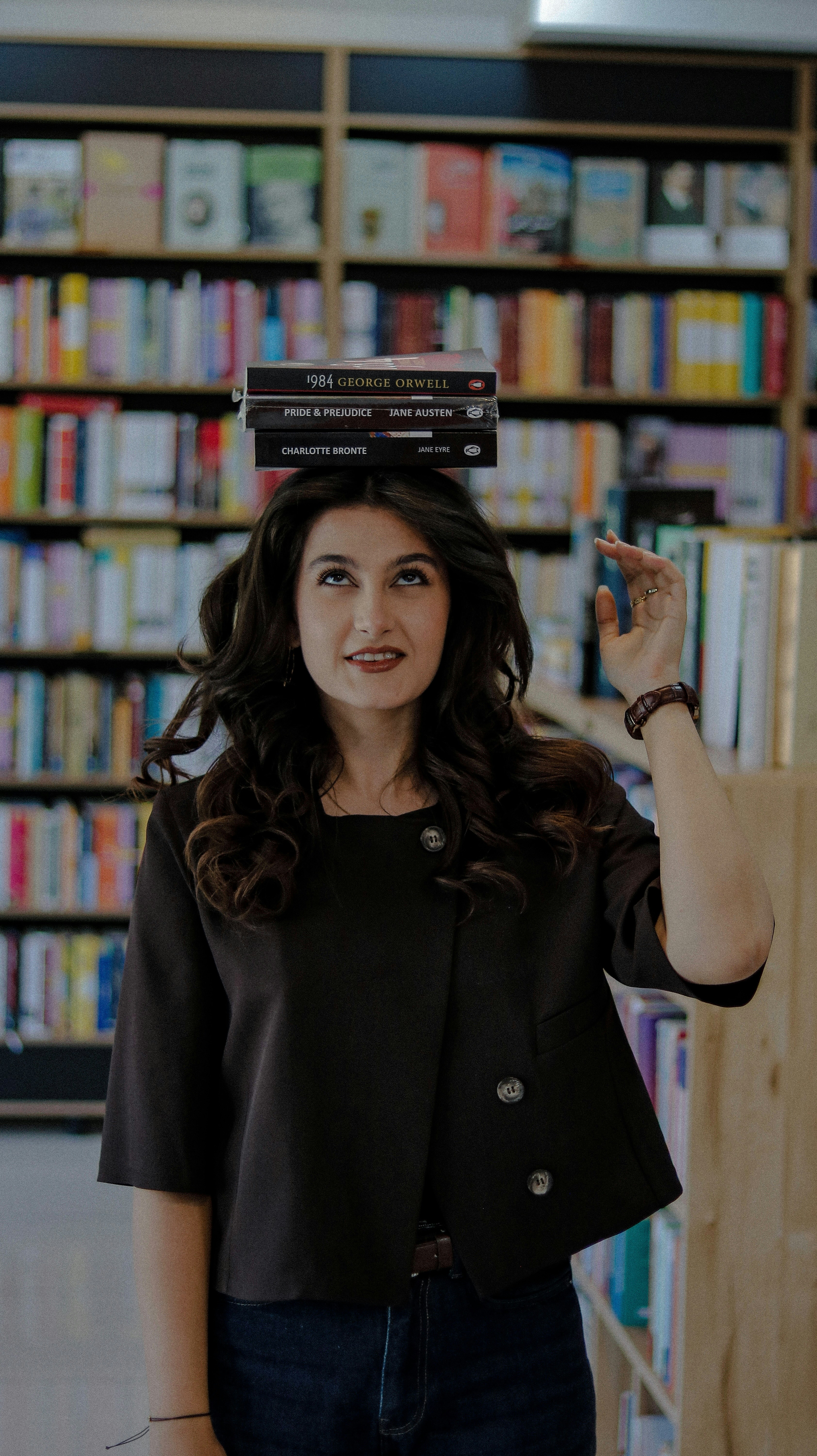 Balancing Books: A Portrait of Focus in a Quiet Library