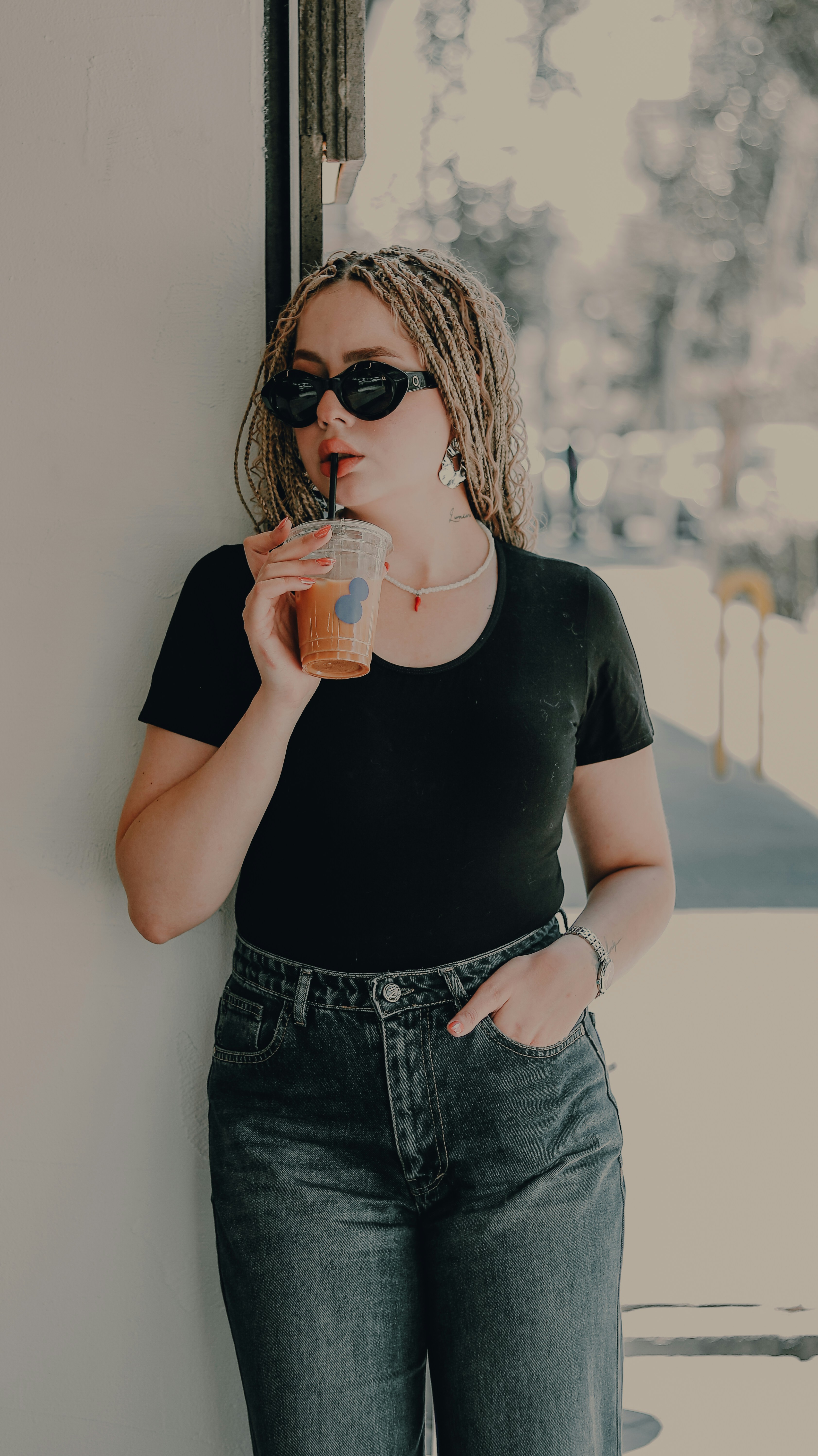 Caffeine on the Go: Coffee, Confidence, and Streetlight Vibe